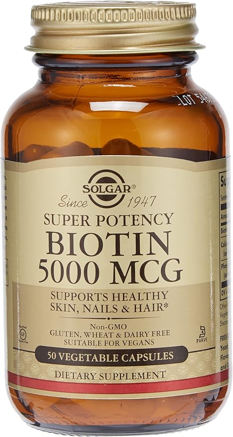 Solgar Biotin 5000 µg Vegetable Capsules - Pack of 50 : Amazon.co.uk ...