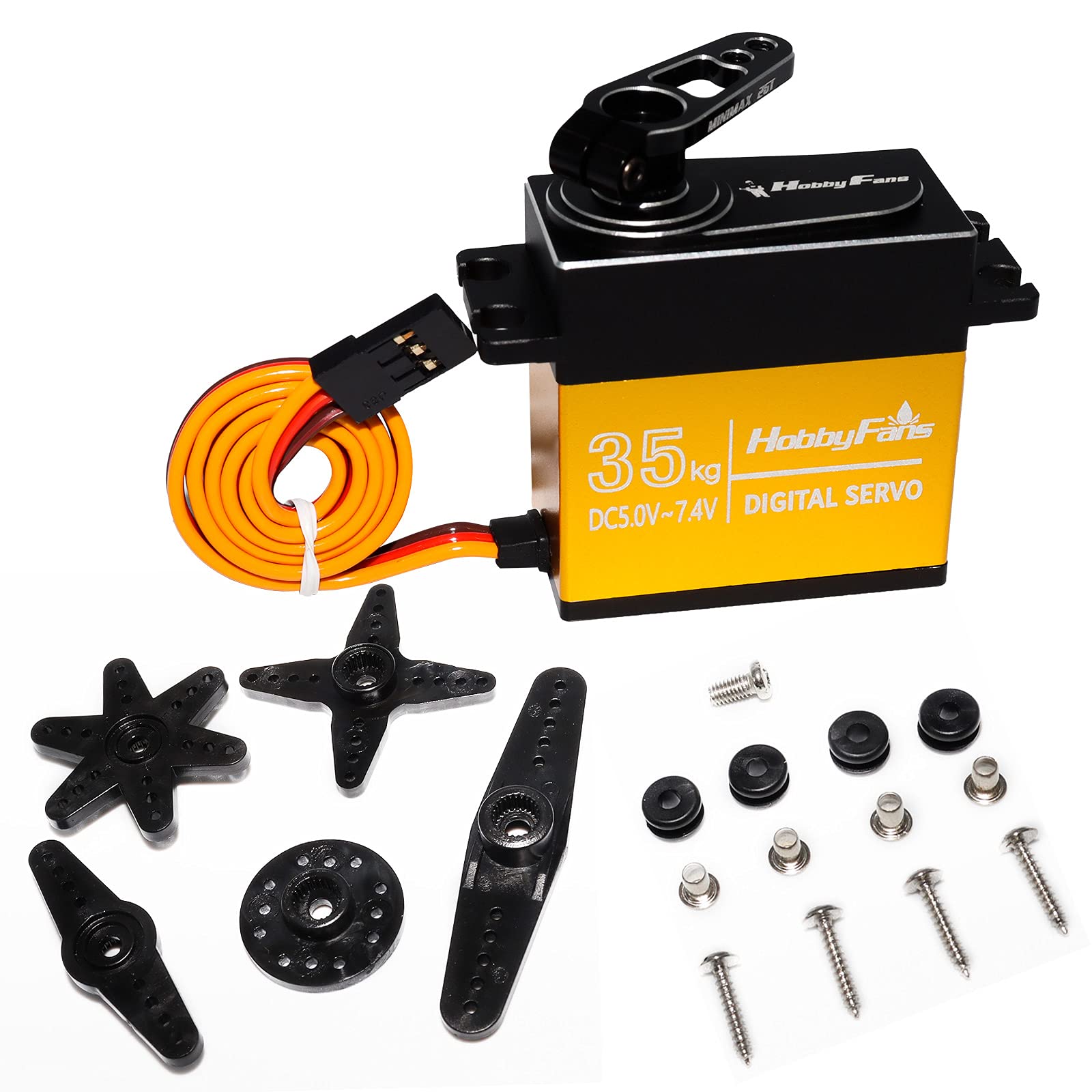 Buy Hobby Fans 35KG RC Digital Servo, Large Torque High Speed Full ...