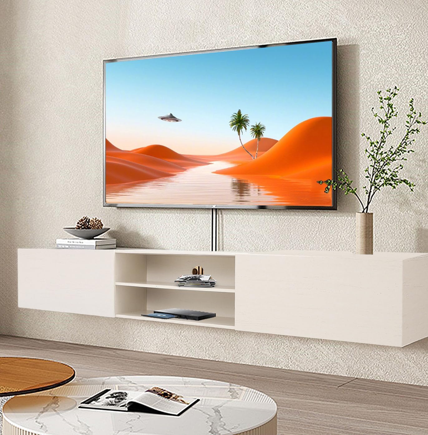 Amazon.com: Floating TV Stand,Entertainment Center with Storage, 70 ...