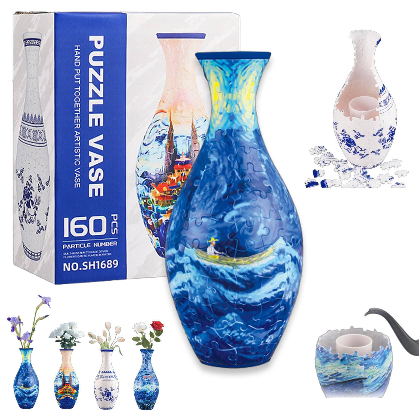 Amazon.com: MYNOCK 3D Puzzle Vase,3D Vase Puzzles for Adults,3D Arts ...