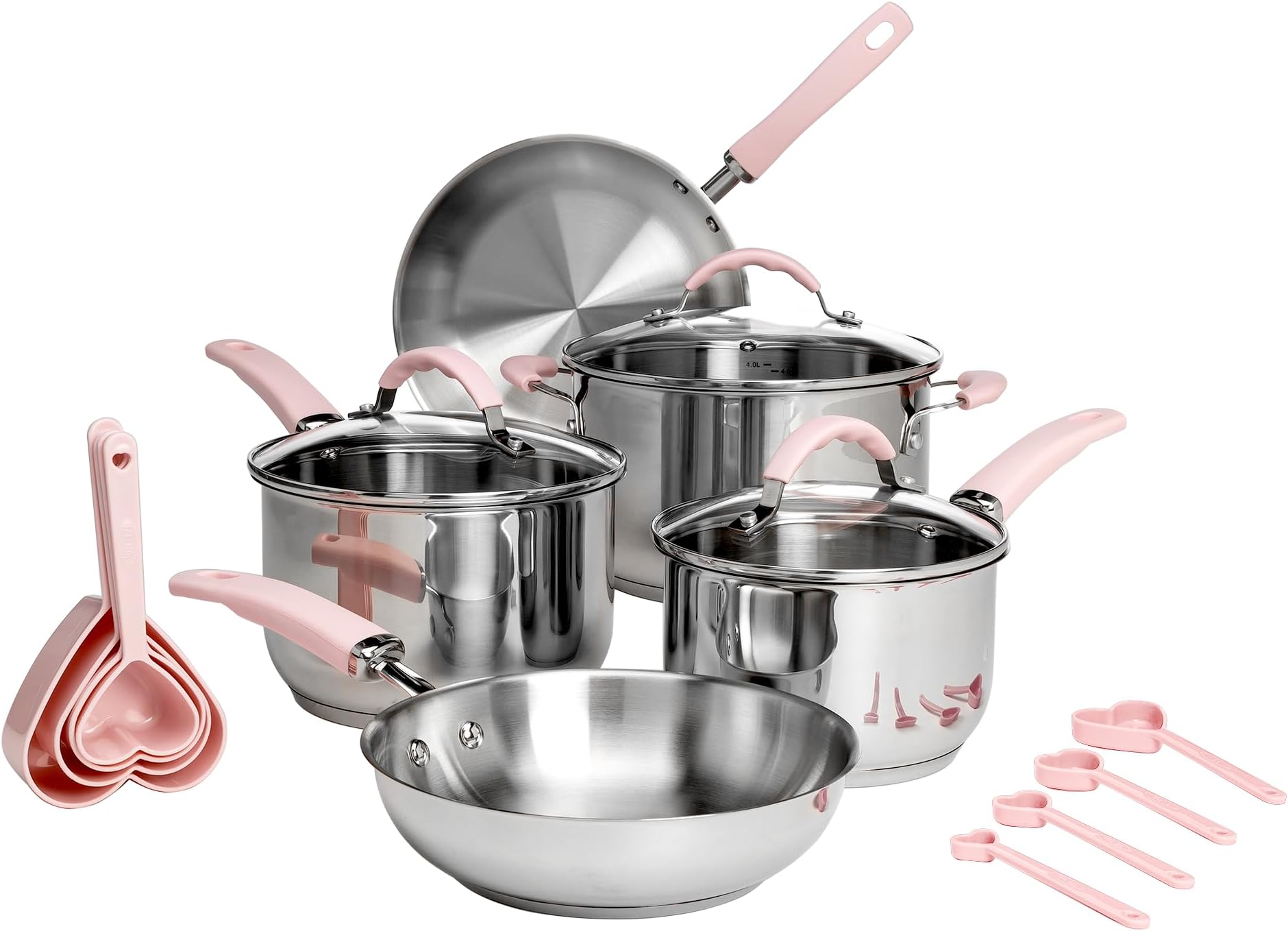 Amazon.com: Paris Hilton Stainless Steel Pots and Pans Set with Stay ...