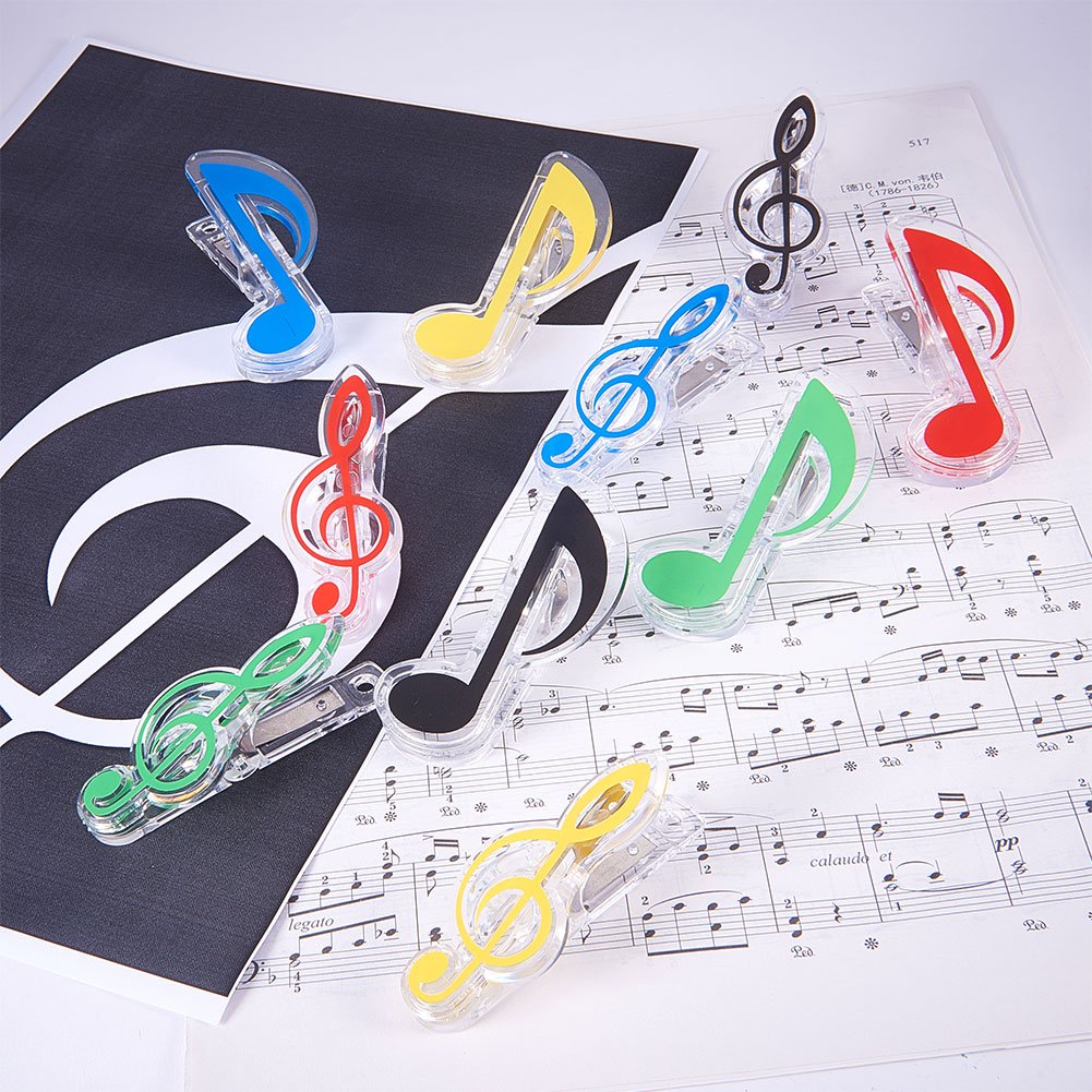 Snapklik.com : 10 Pcs Musical Paper Clip Holder, Mixed Color Plastic ...