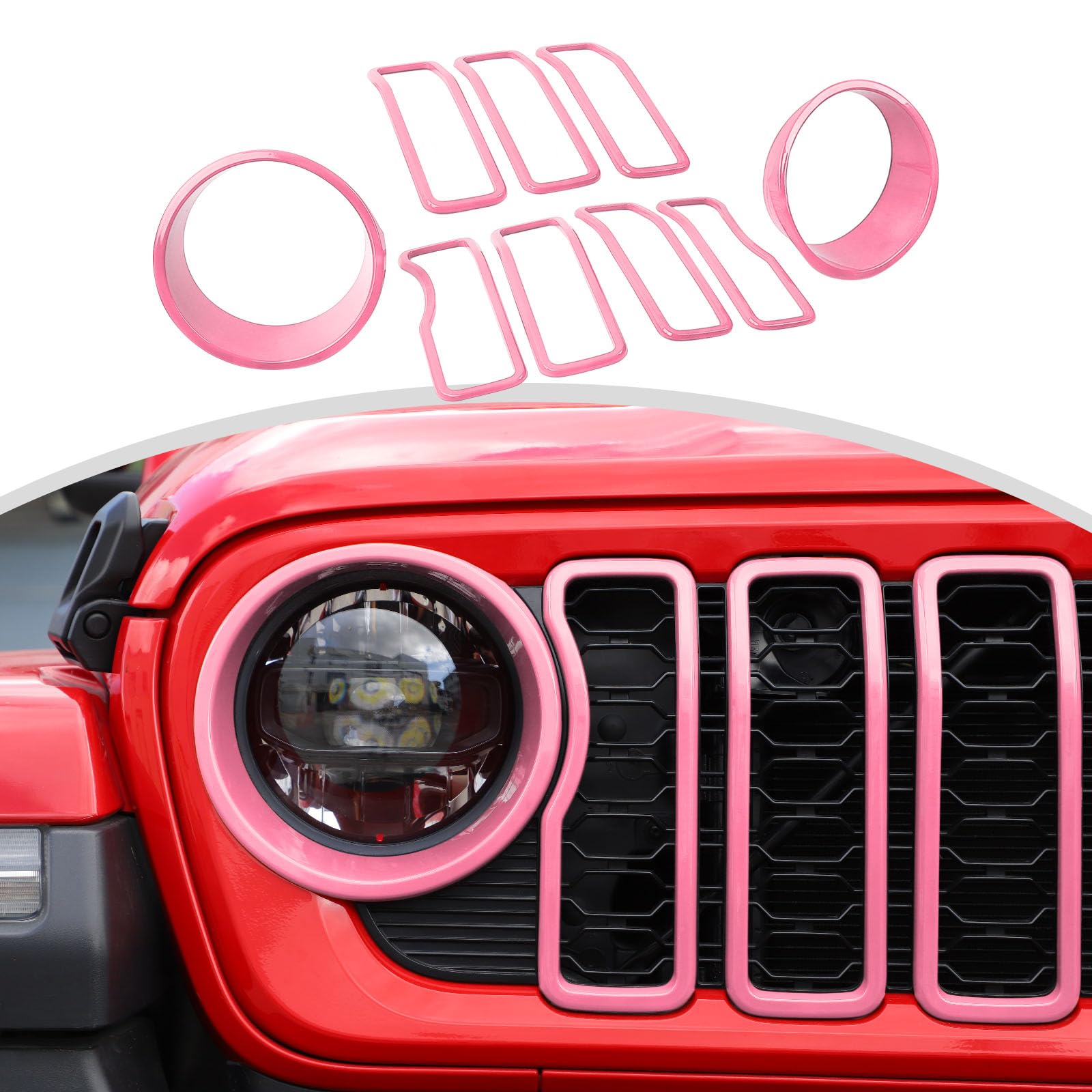 Snapklik.com : CheroCar For JL Grille Grill Insert & Headlight Turn ...