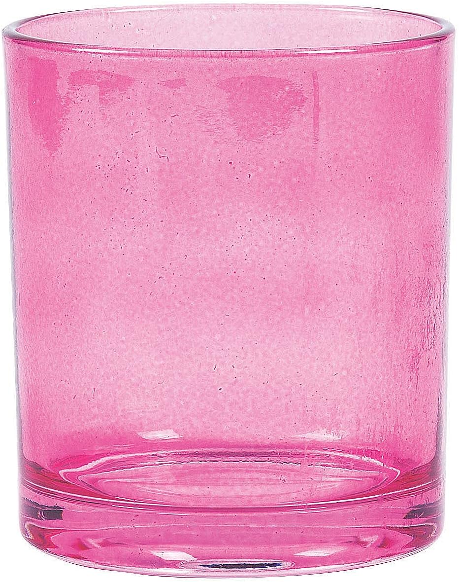 Amazon.com: Pink Cylinder Clear Glass 4" (6PC) - Home Decor - 6 Pieces ...