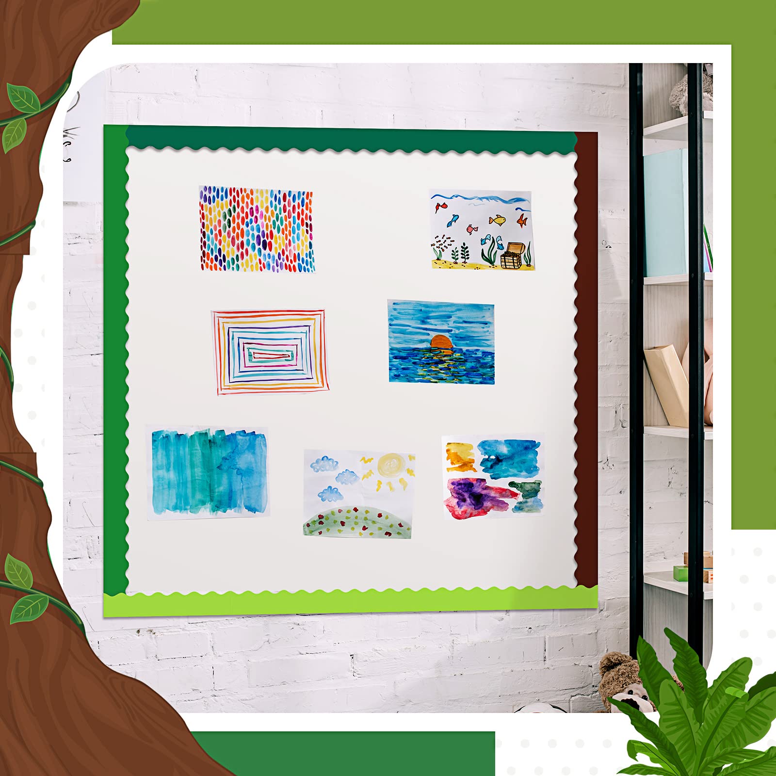 Snapklik.com : TaoBary 6 Rolls 196.8 Ft Colorful Bulletin Board Borders ...