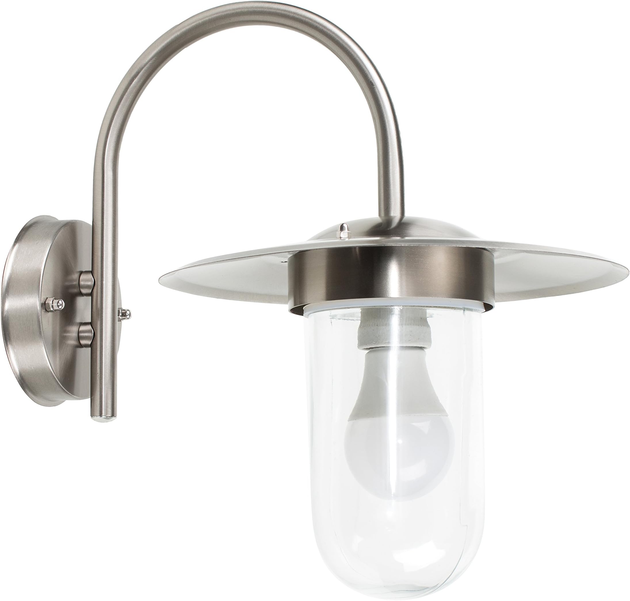 MiniSun | Modern Silver Stainless Steel Metal and Glass Fisherman's ...