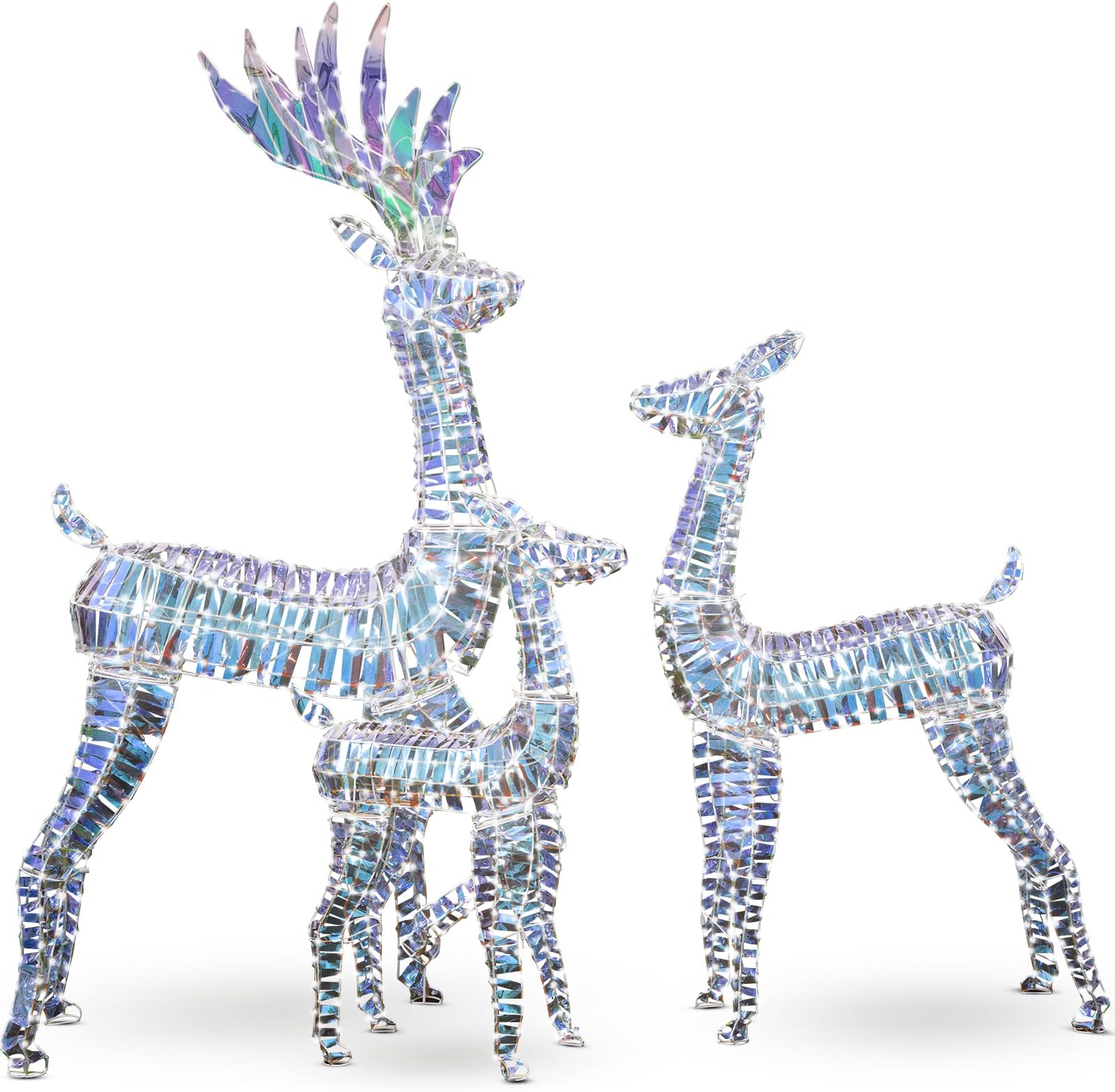 Amazon.com: 6' Pre-Lit Prismatic Snowman Christmas Decoration : Patio ...