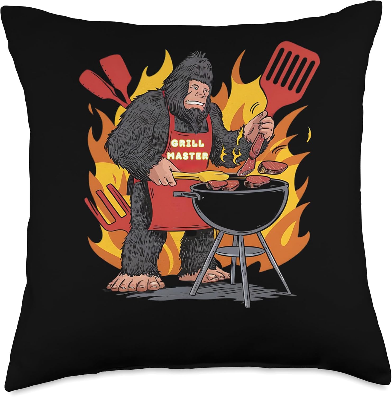 Amazon.com: Funny Bigfoot Chef Grill BBQ Master Barbecue men women ...