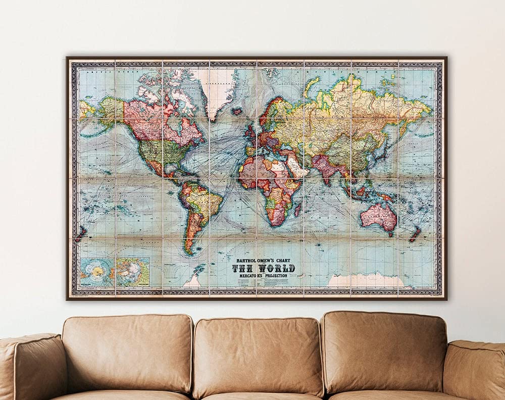 Buy MG global Classic Edition Of The World On Mercator's Projection ...