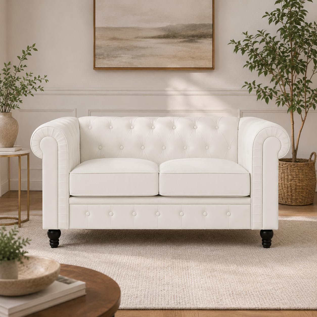 Amazon.com: Naomi Home Modern Office Loveseat Sofa for Reception ...