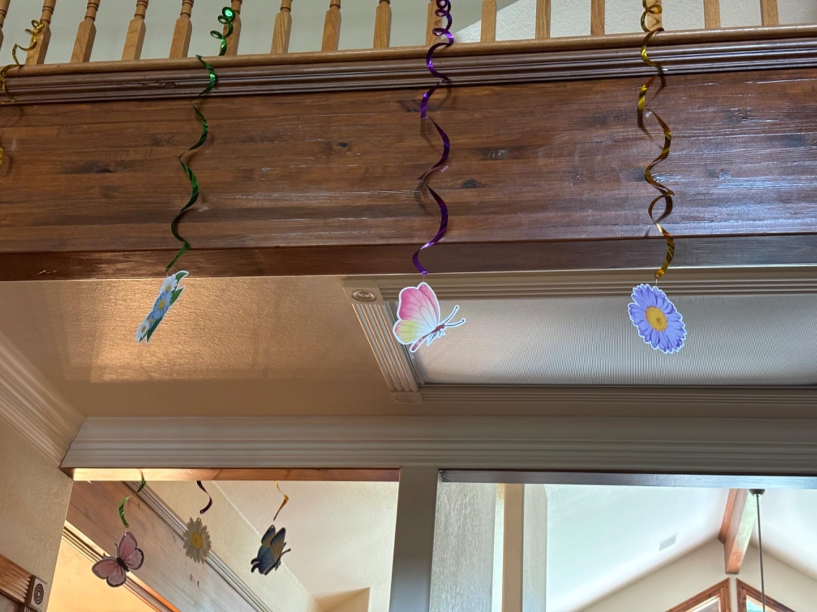 Amazon.com: 36 Pcs Flowers Butterfly Hanging Swirl Decorations，Spring ...