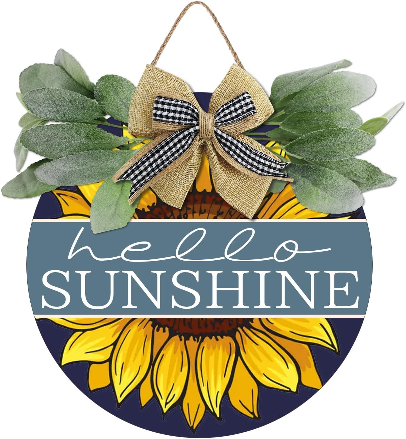 Amazon.com: Round Sunflower Sunshine Front Door Porch Wall Decor Wreath ...