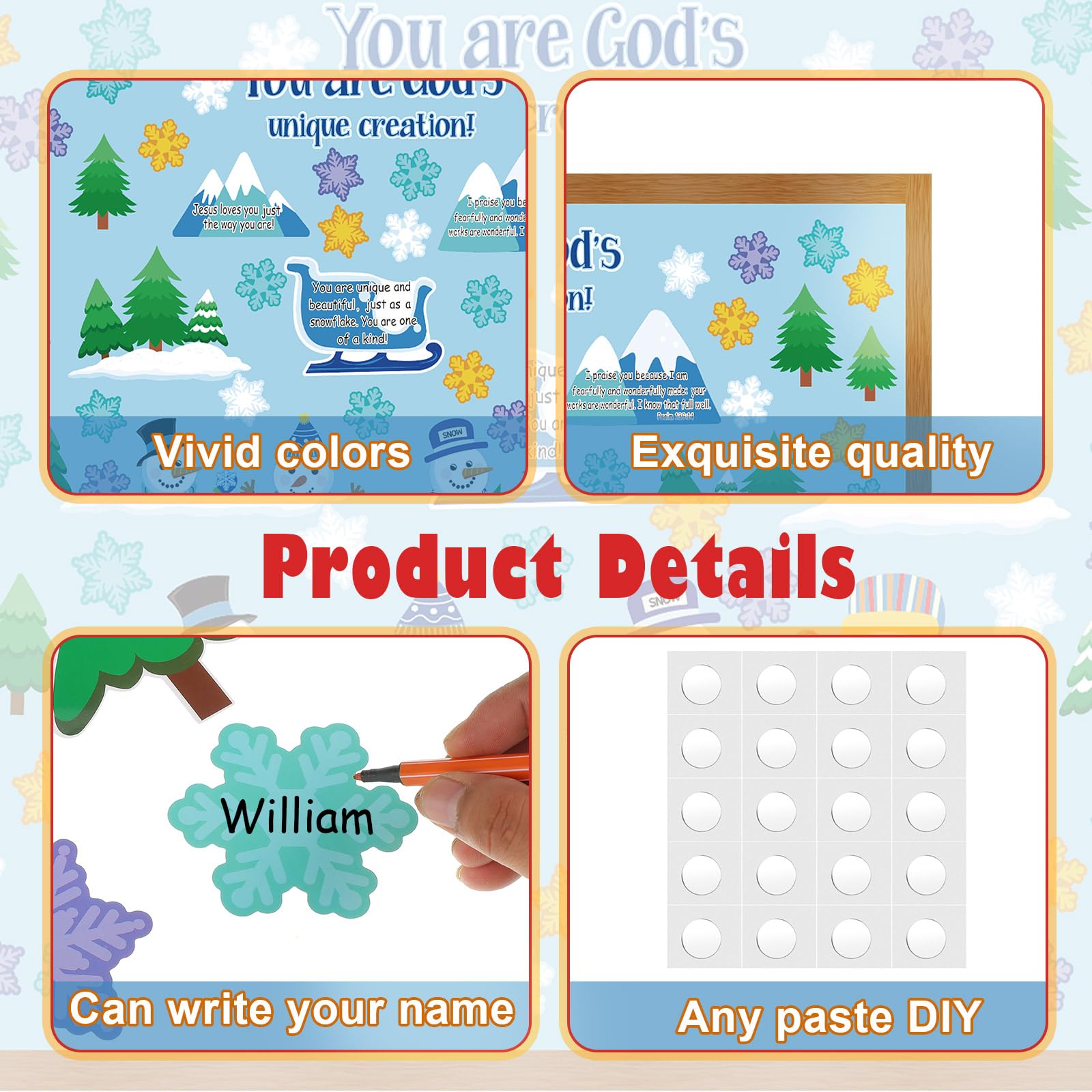 Snapklik.com : Winter Bulletin Board Decorations Set Christmas ...