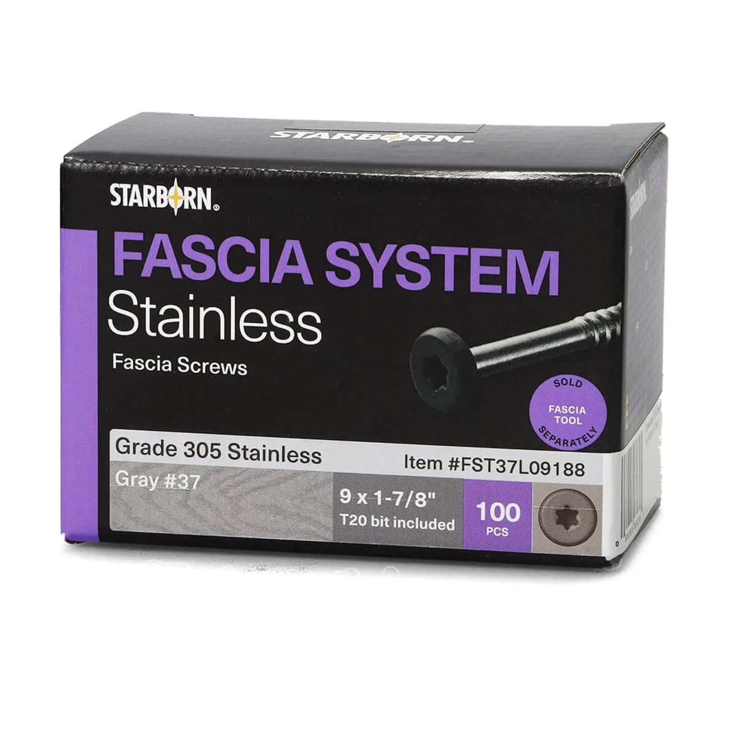 Starborn Deckfast Fascia System - Epoxy Coated 10 x 1-7/8" - Gray #37 ...