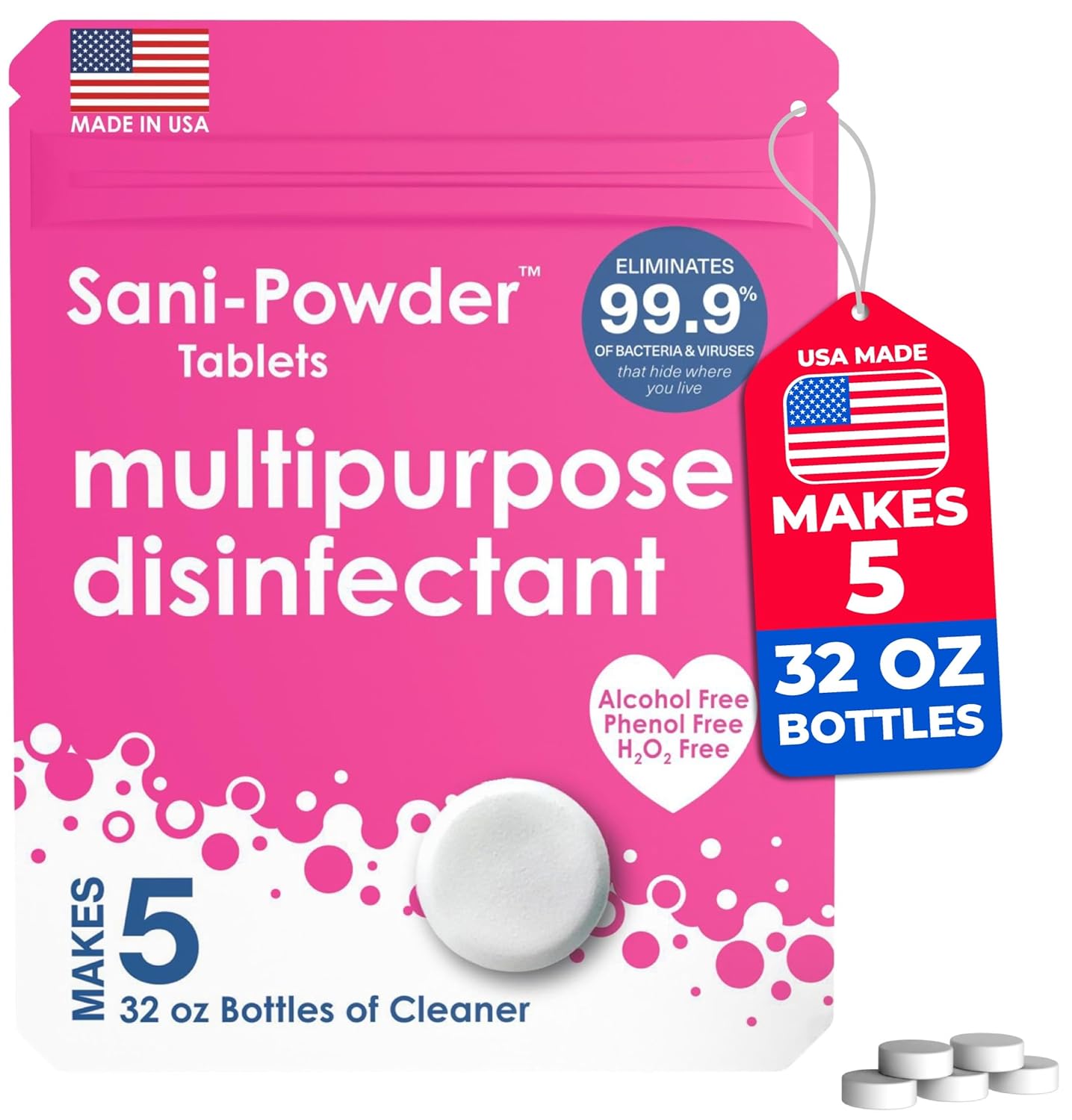 Amazon.com: Sani-Powder HOCL Hypochlorous Acid Spray, Sanitizer Tablets ...