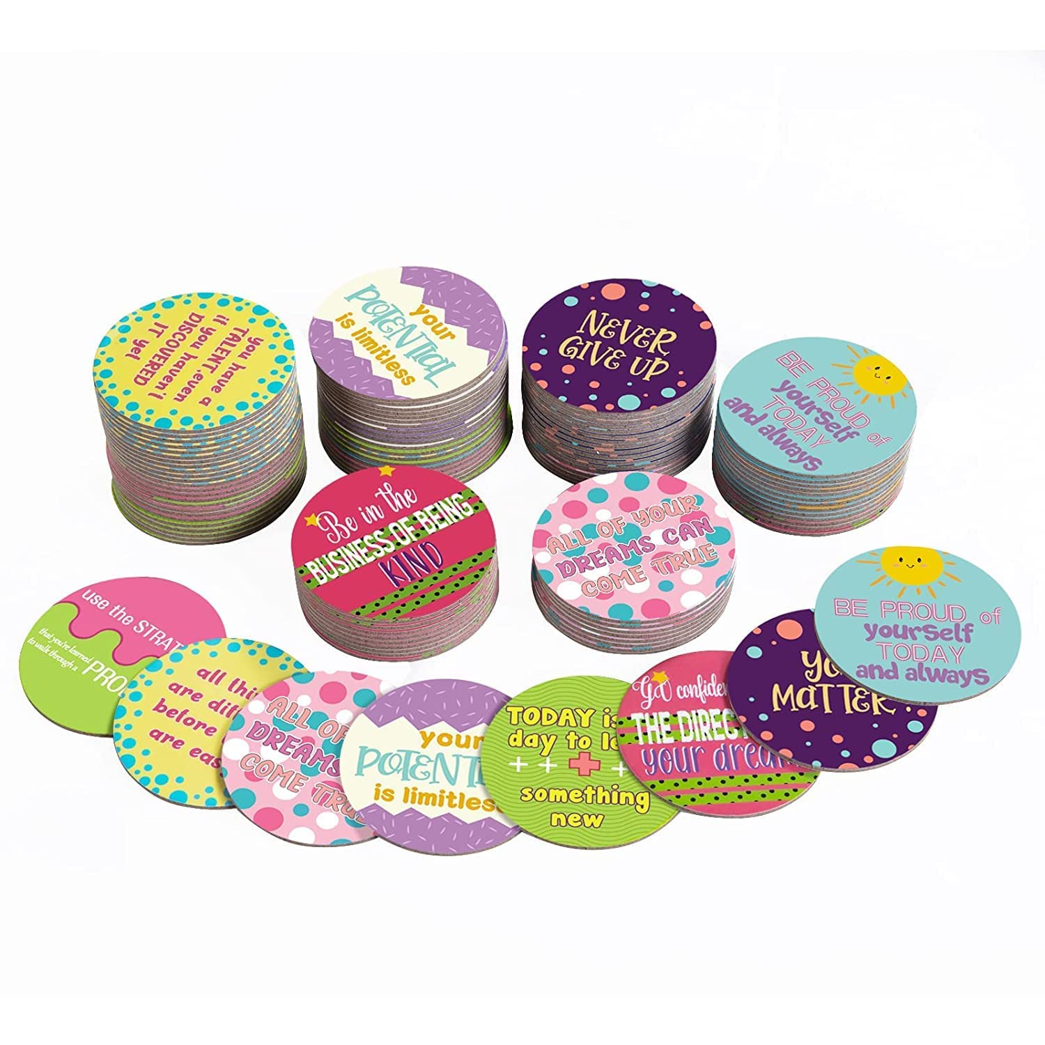 Hombys 100 Pieces Positive Affirmation Chips Tokens For Kids Behavior ...