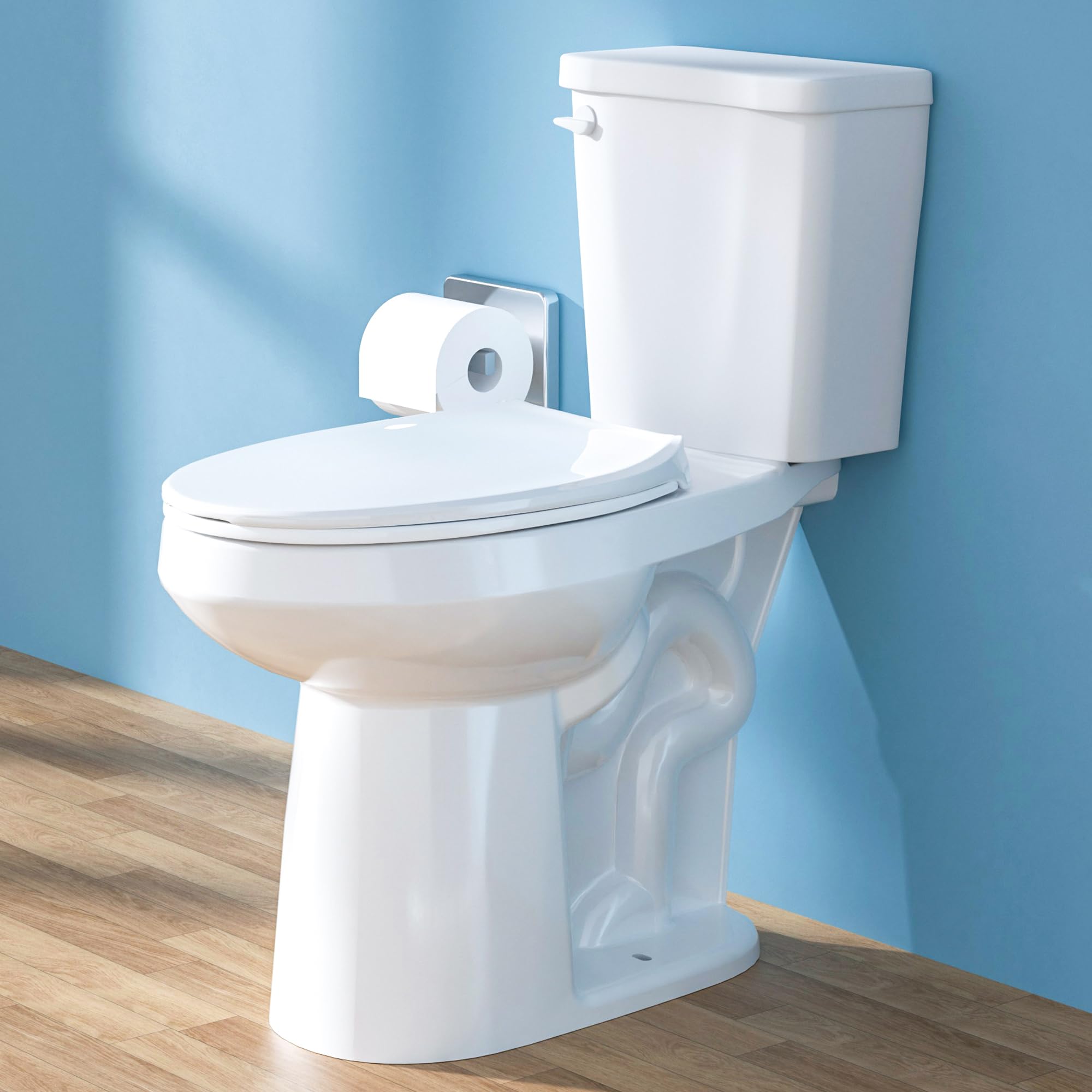 HOMLYLINK 21 Inch Tall Toilet for Seniors Elongated Toilet Extra High ...