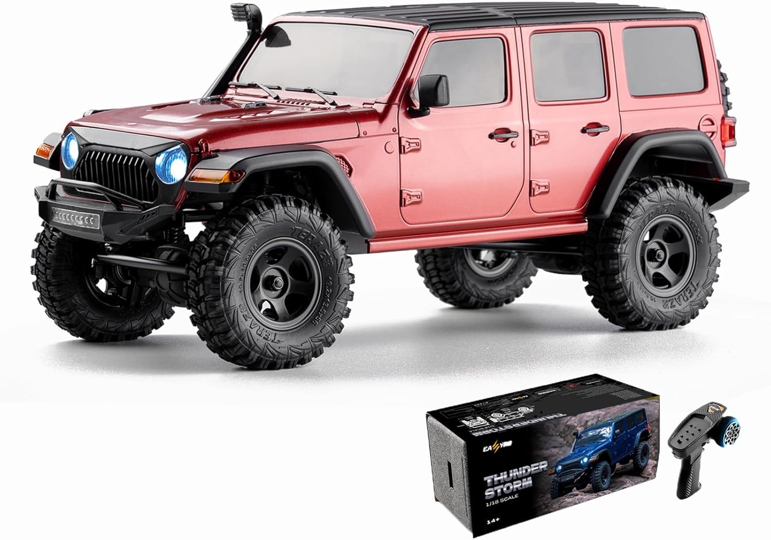 Amazon.com: 1/18 Thunder Storm RC Crawler, 4X4 Off Road RC Rock Crawler ...