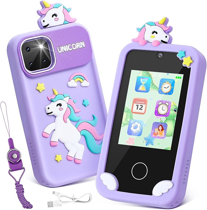 Kids Smart Phone Toy, Weslery Children Cell Phone with Touchscreen Dual ...