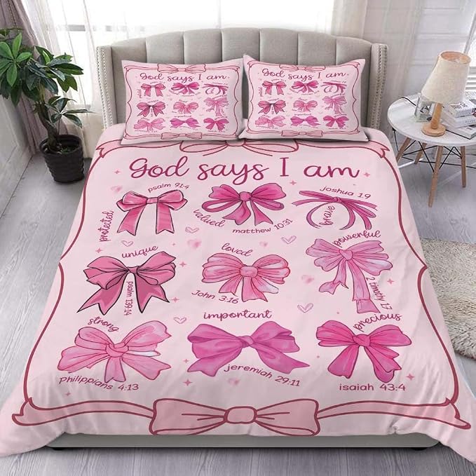 Amazon.com: ENCYCOM Personalized God Says I Am Bedding Set, Custom ...