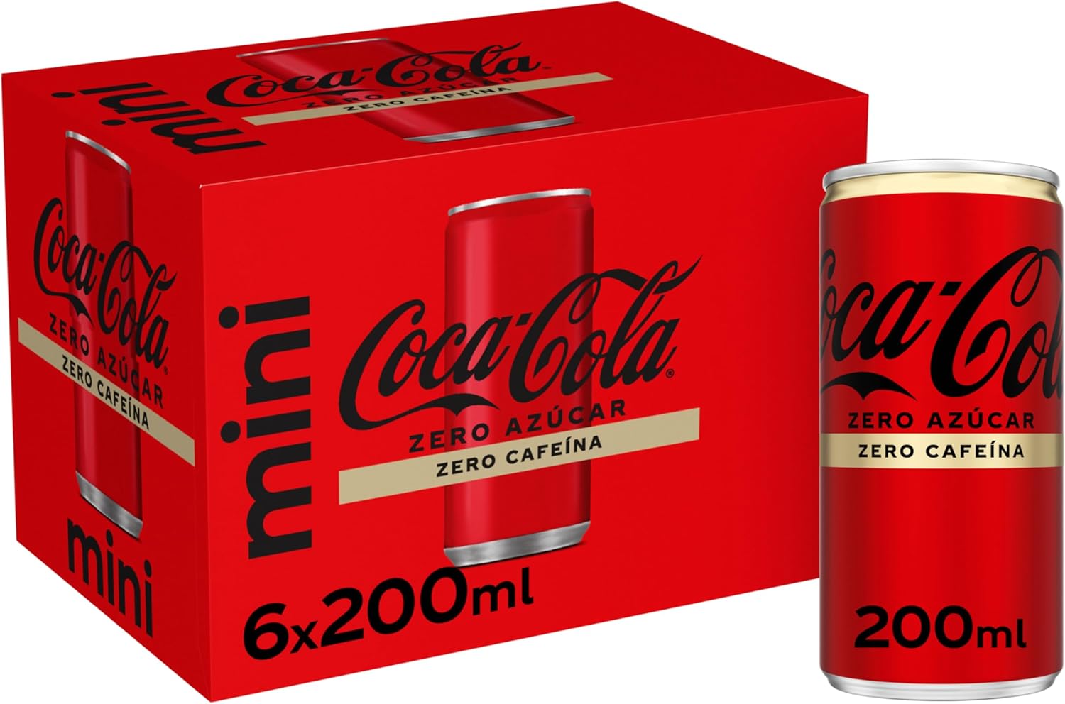 Coca-Cola Zero Sucre Zero Caffeine - Sugar Free Cola Soda - No Calorie ...