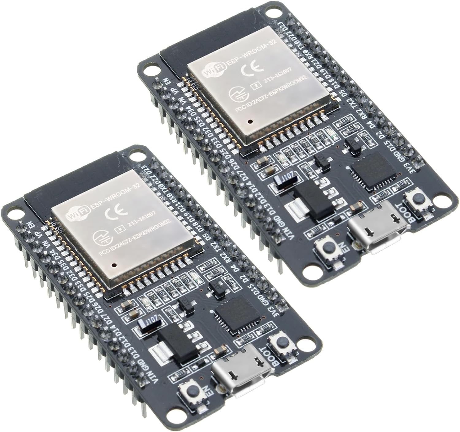 Mengtech 2PCS ESP-WROOM-32 ESP32 ESP-32S Development Board 2.4GHz Dual ...