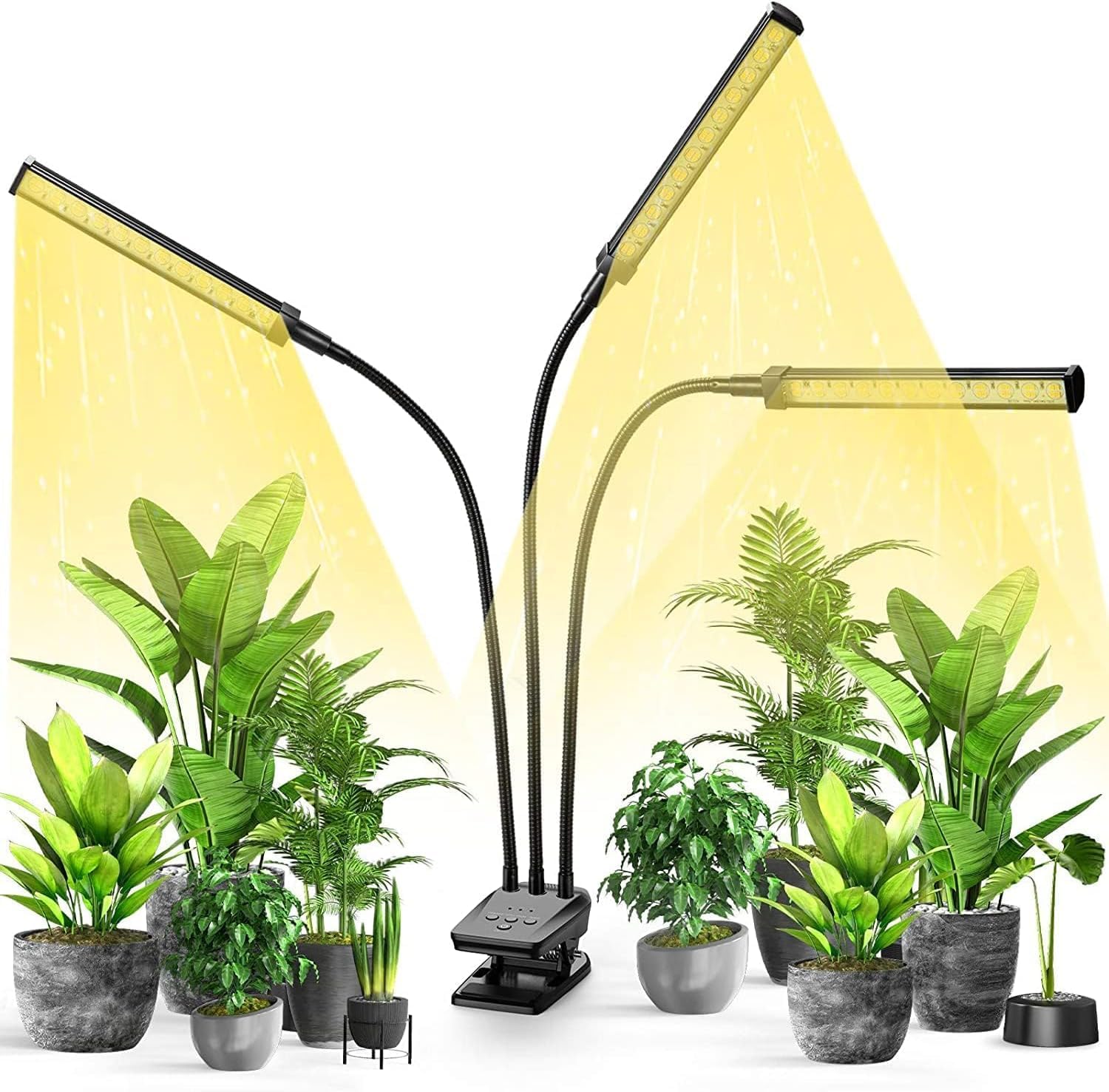 Amazon | 【公式】BRIM(ブリム) FLORA 植物育成ライト LED 【国内ブランド】調光 タイマー クリップ式 フルスペクトル 26W 3000K (3ヘッド, BK 暖色系 ...