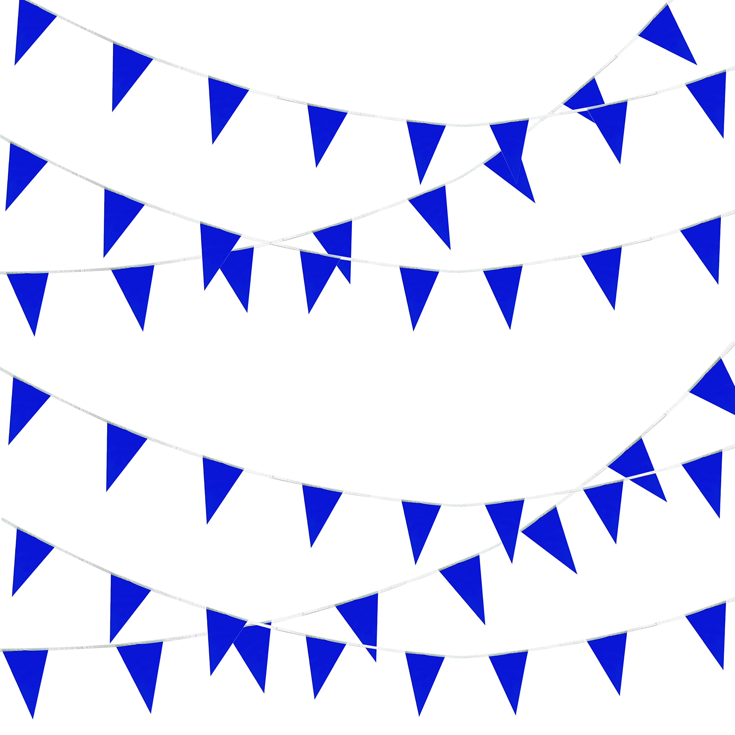 50ft 30pcs Blue Pennant Banners Flags String Triangle Diy Bunting ...