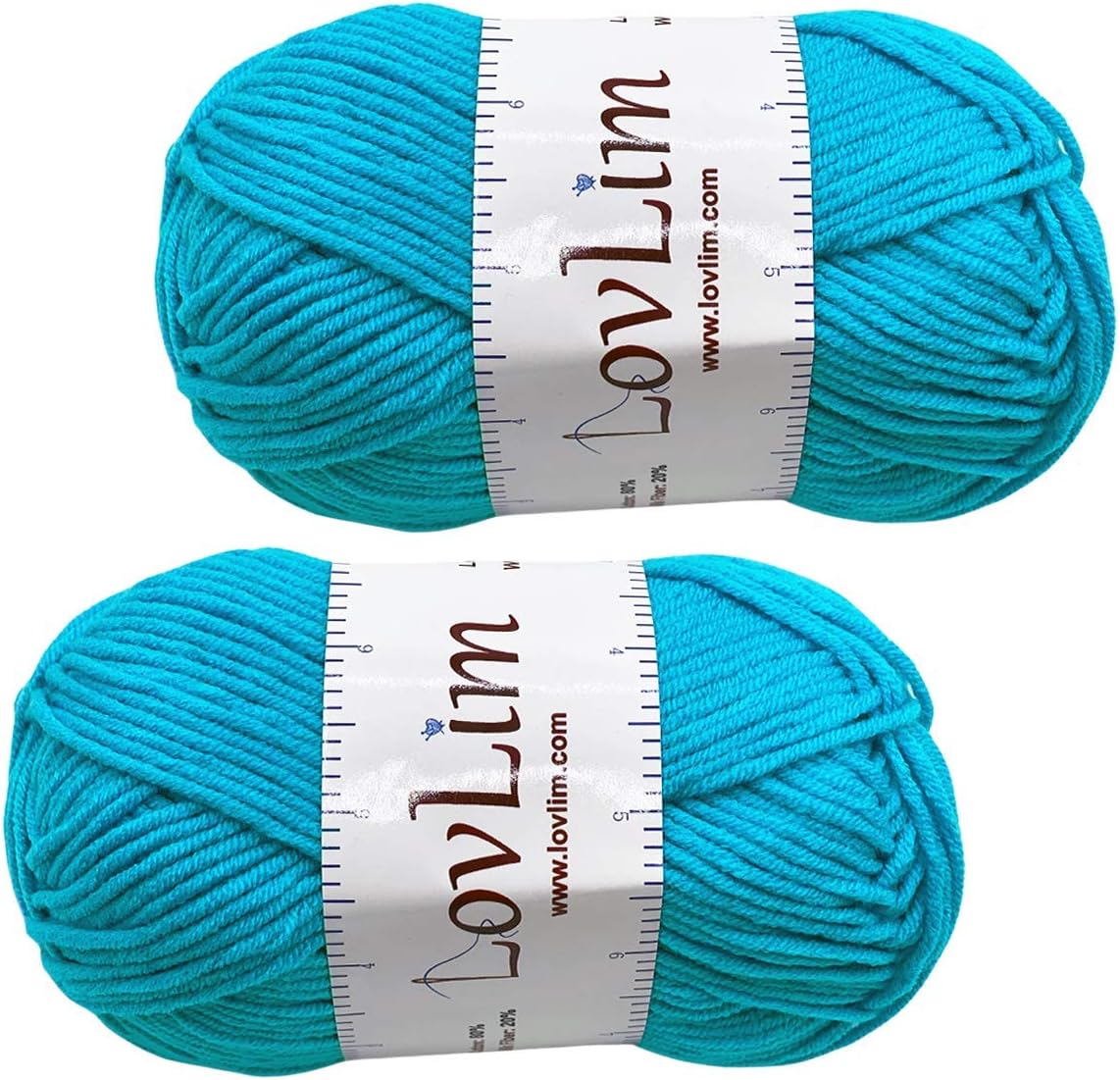 Amazon.com: LovLim Yarn Pack, 2 skeins of 50g Each, Soft Cotton Yarn ...