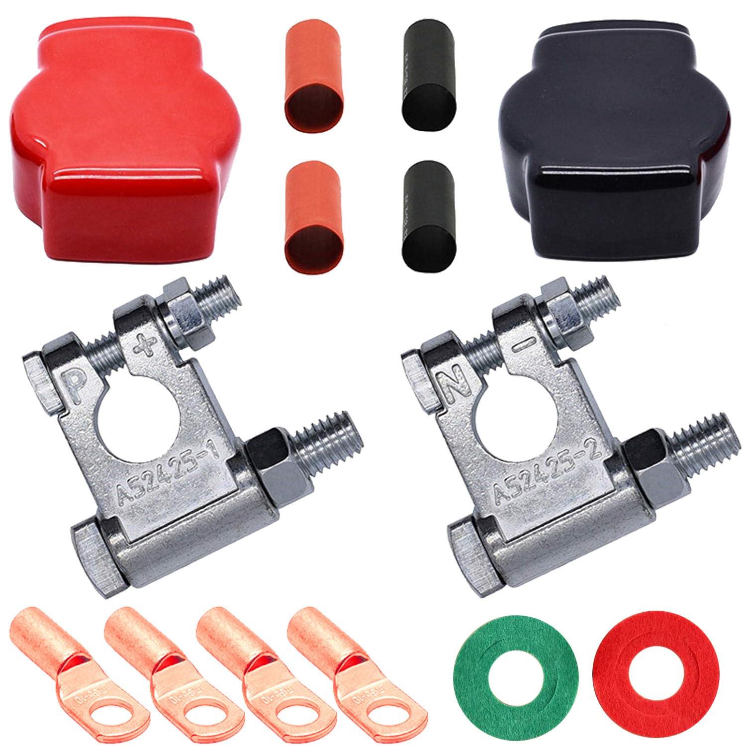 Amazon.com: DLronwey Battery Terminal Connectors,Military Spec Positive ...