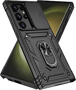 Amazon.com: SunStory Phone Case for Samsung Galaxy S24 Ultra Case with Kickstand and Slide ...