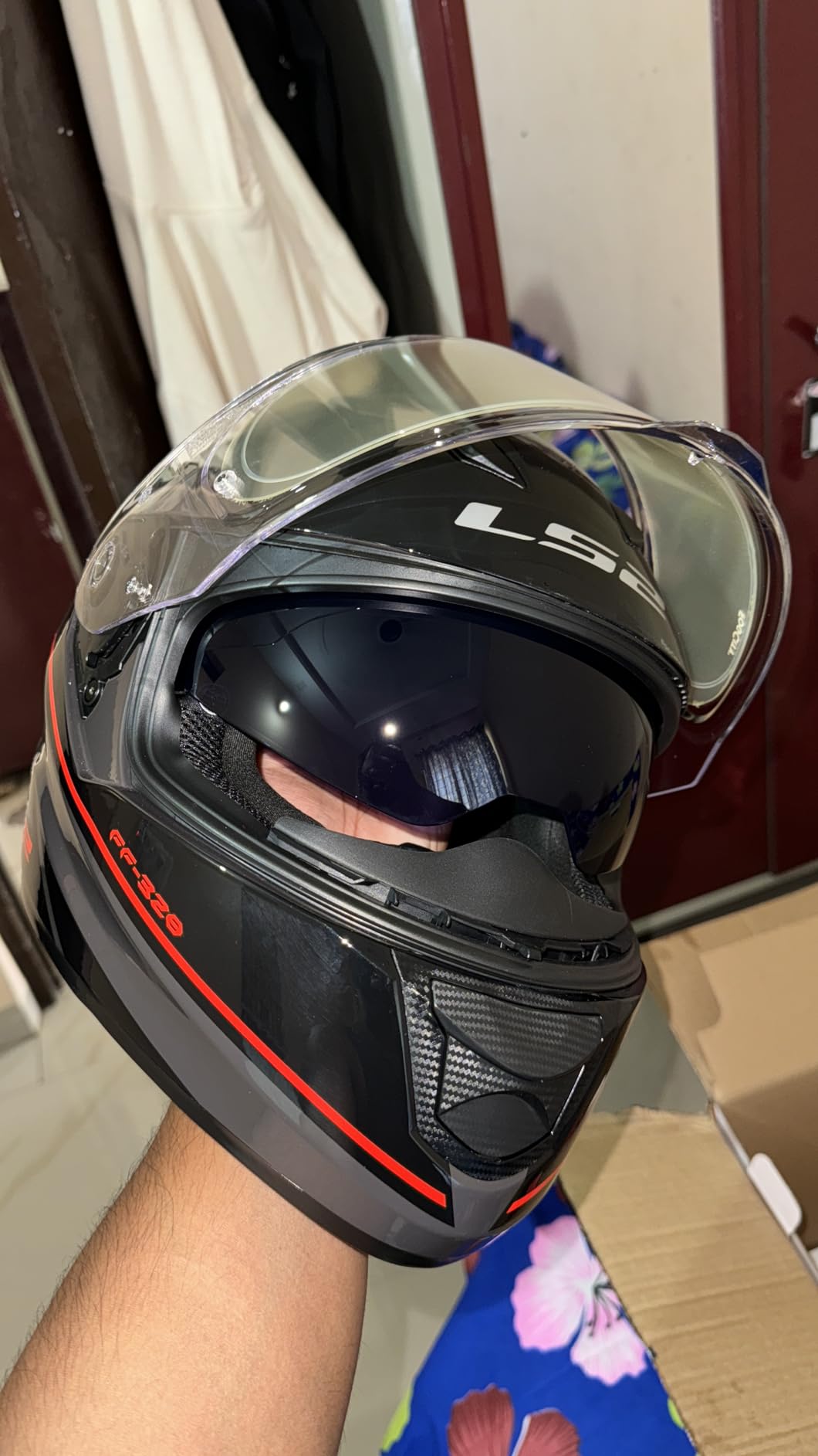 LS2 Helmets - FF320 Stream Evo - Ggio - Gloss Black Red - Dual Visor ...