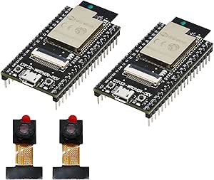 ARCELI 2Pcs ESP32-WROVER-DEV Placa de Desarrollo (Soldered Pin Rows), ESP32-CAM Onboard WiFi ...