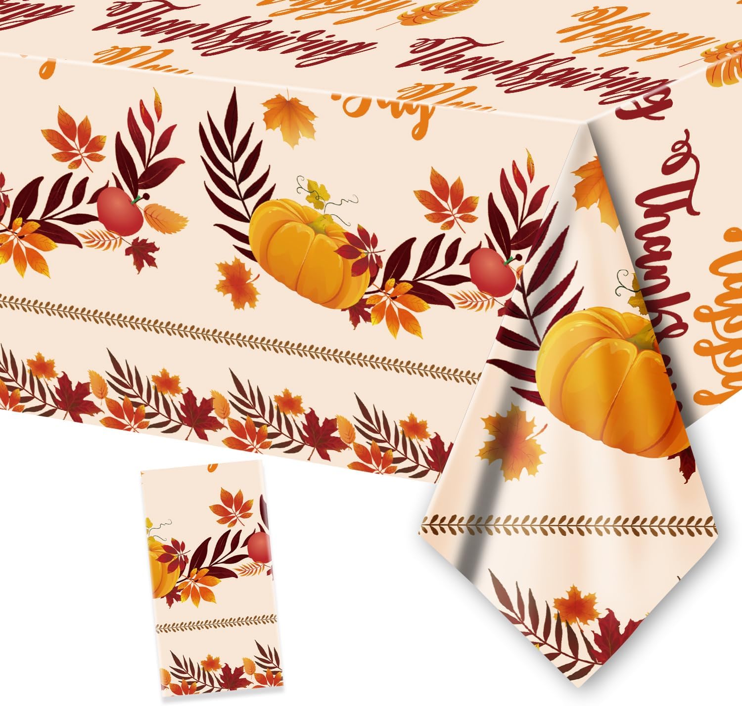 Amazon.com: SUNCHARM Thanksgiving Tablecloth Disposable 3pcs - Fall ...