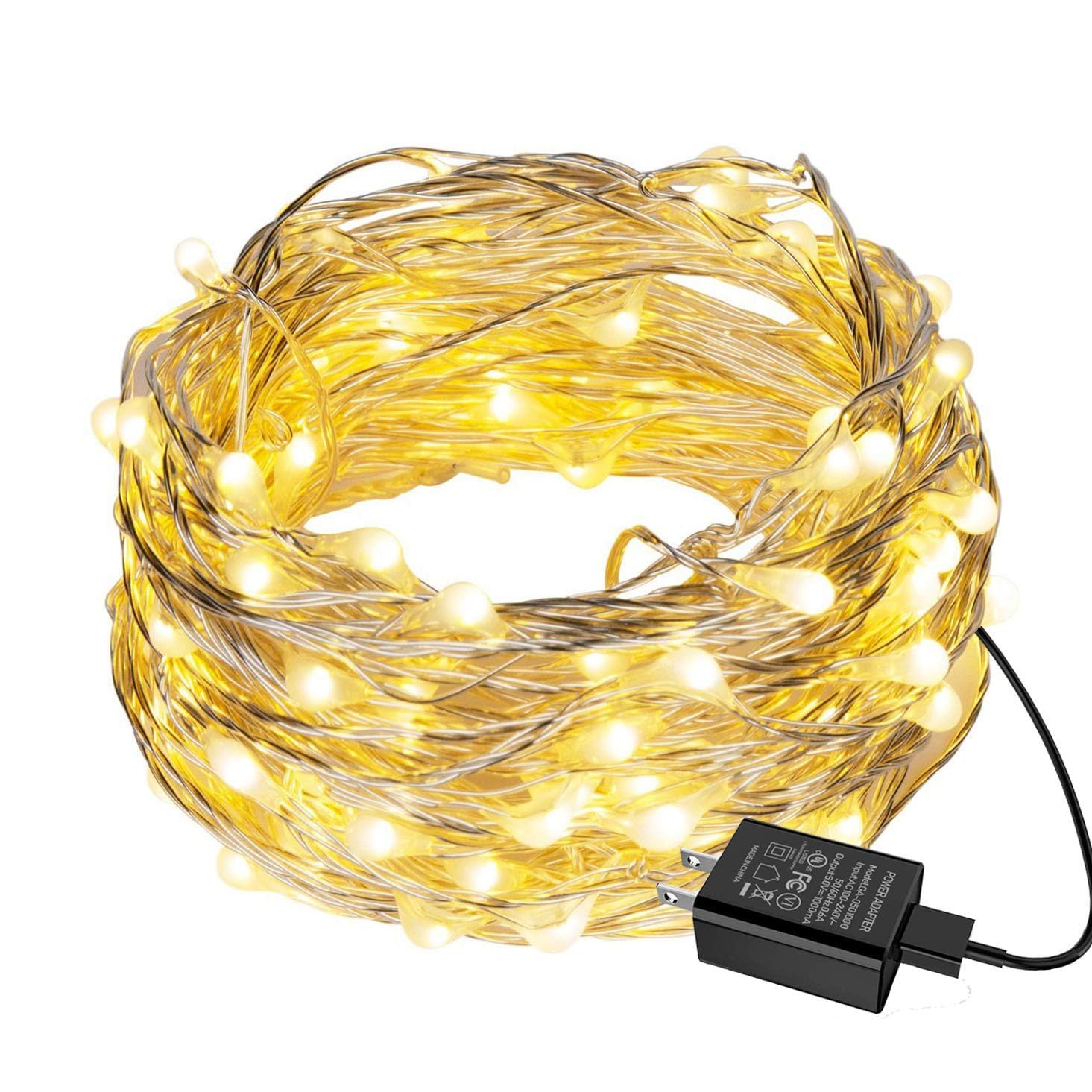 EShing Fairy Lights Plug in, 100LED 33ft Waterproof Decorative String ...