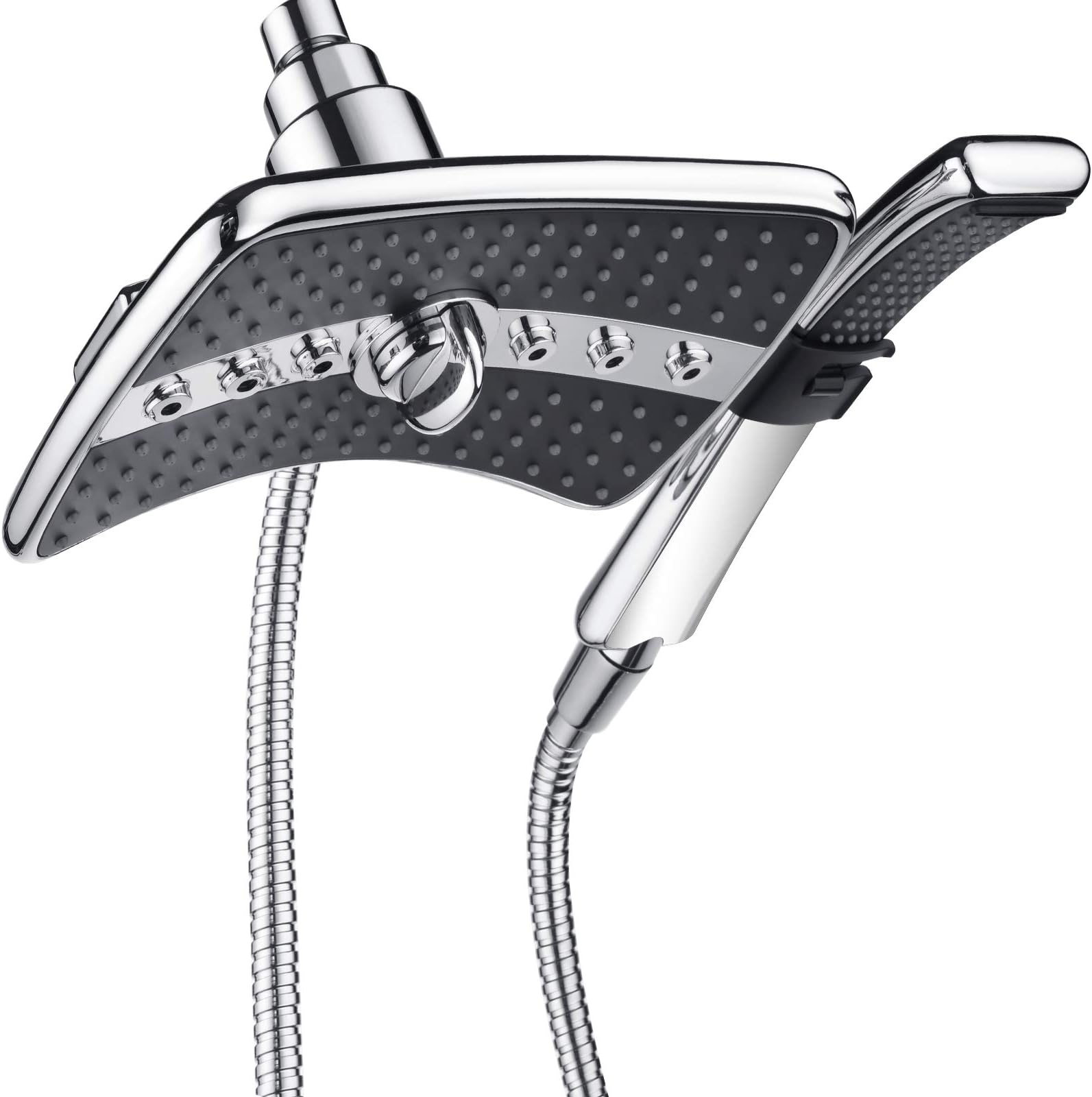 BRIGHT SHOWERS Dual Shower Head Combo Set with High Output Shower ...
