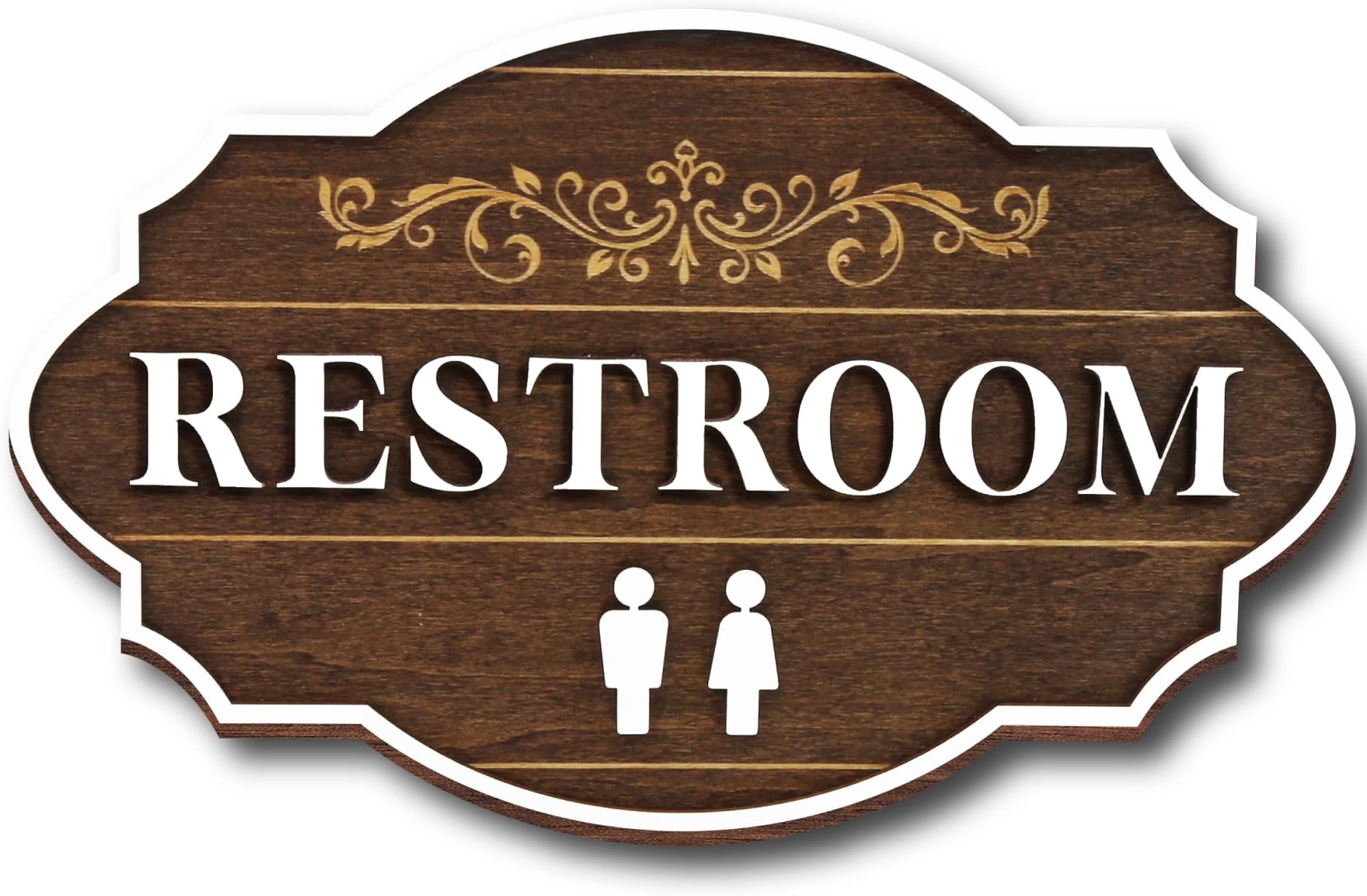 Amazon.com: Woodamore Unisex Restroom Signs For Business - Gender ...