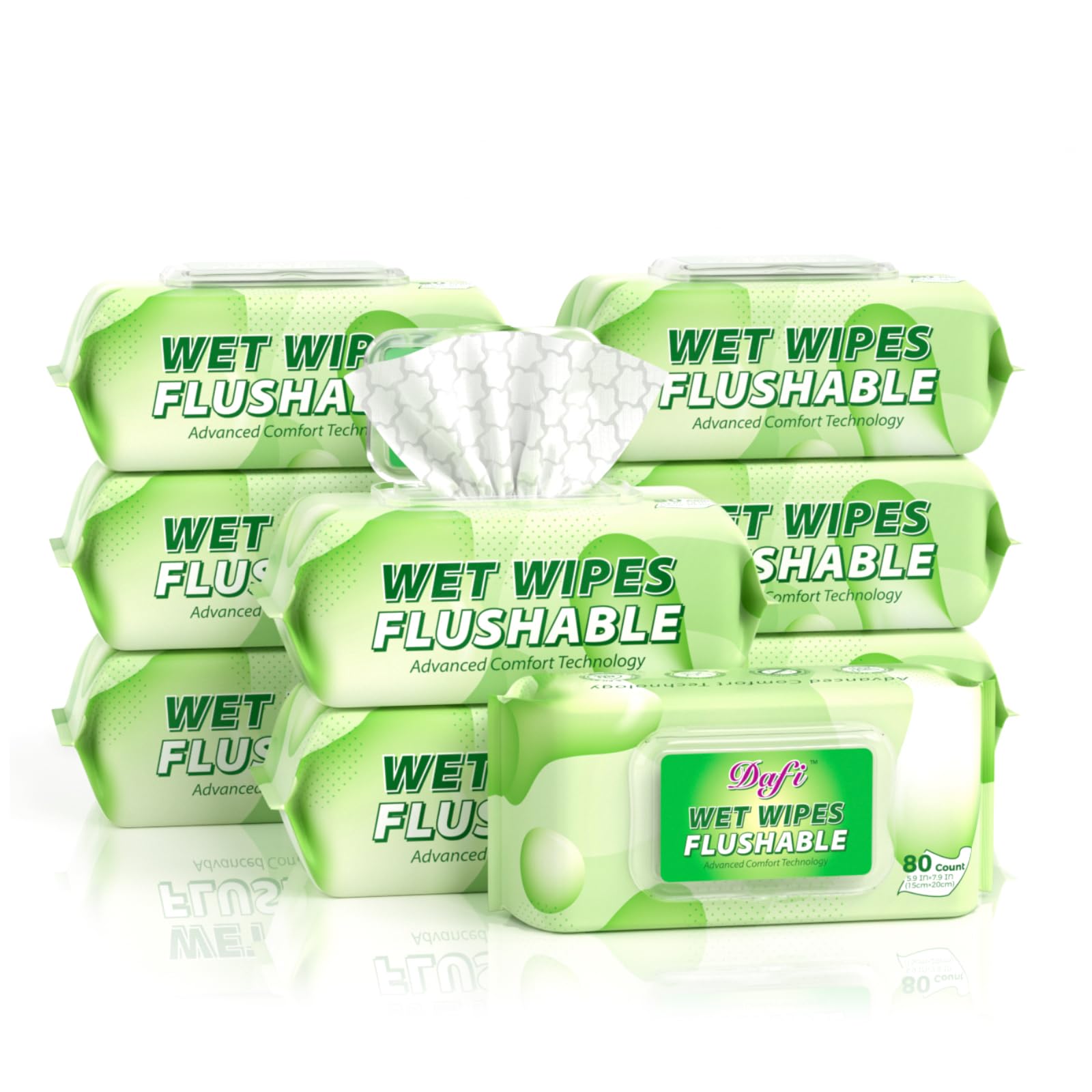 Amazon.com: DAFI Flushable Wipes for Adult Wet Wipes, Total 720 ...