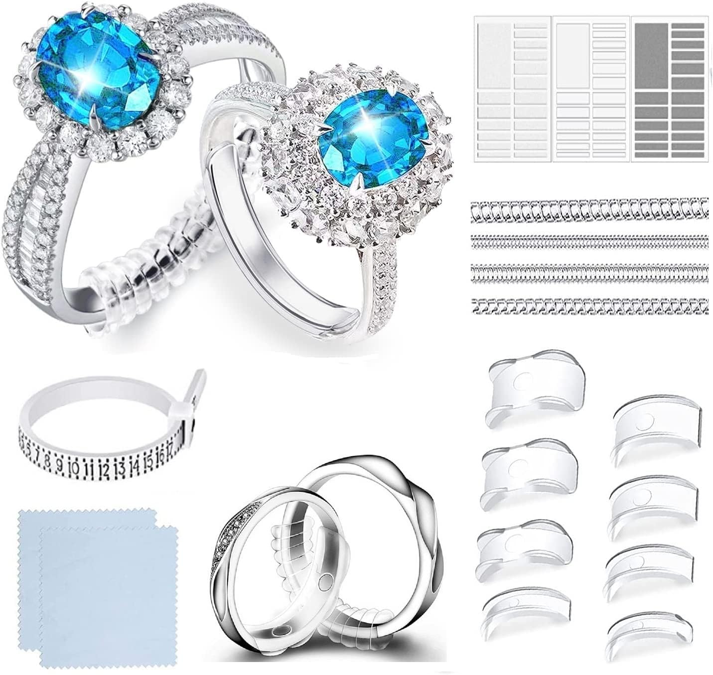 Amazon.com: Invisible Ring Sizer Adjuster for Loose Rings,Ring Guards ...
