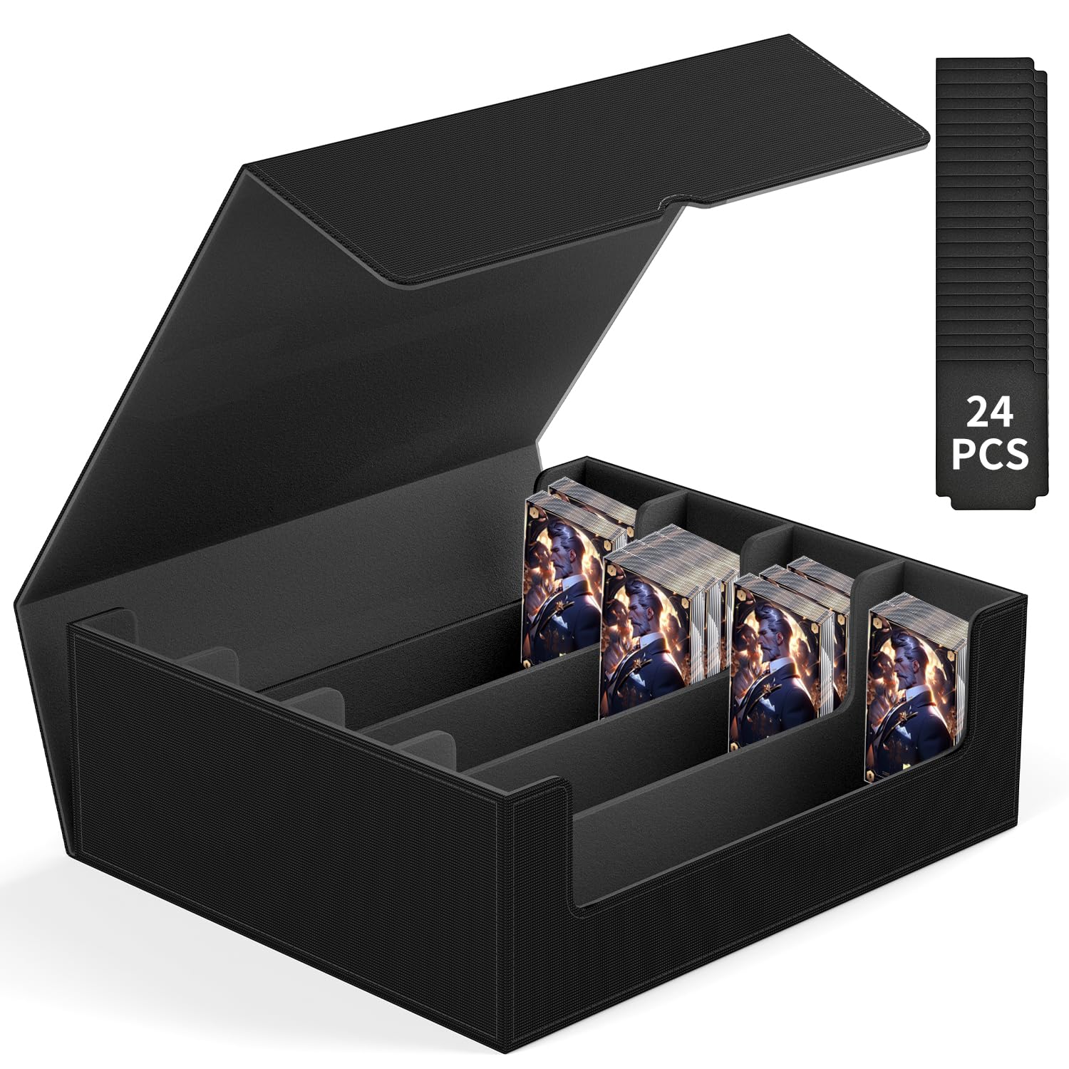 Amazon.com: WUTONMU 3200+ Card Storage Box for Trading Cards, PU ...