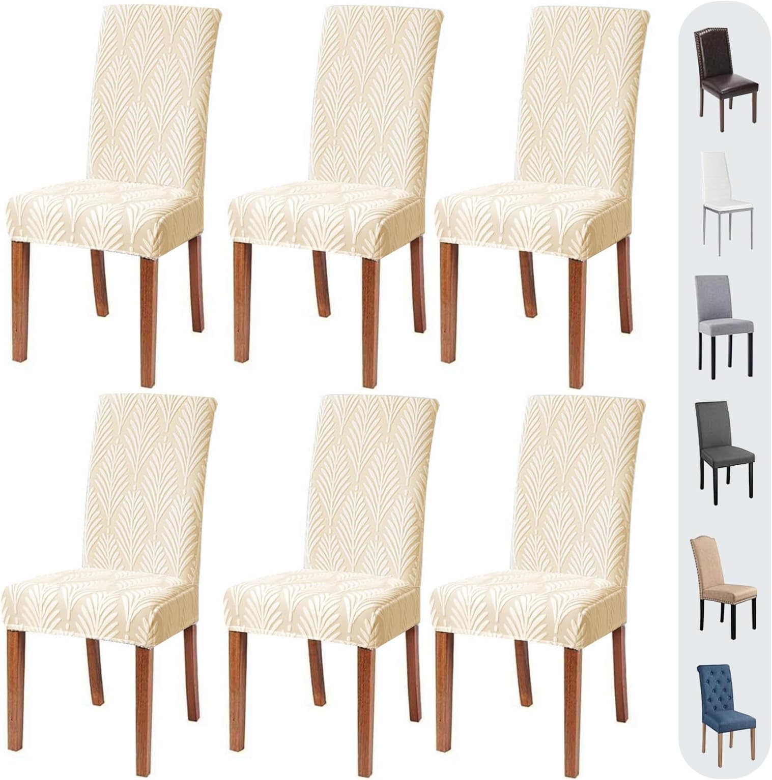 Amazon.com: YUEANG Dining Chair Covers, Chair Covers for Dining Room ...