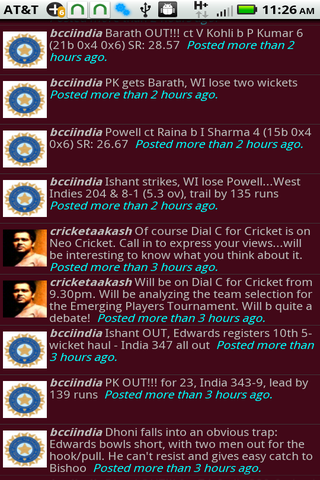 Cricket Tweets - App on Amazon Appstore
