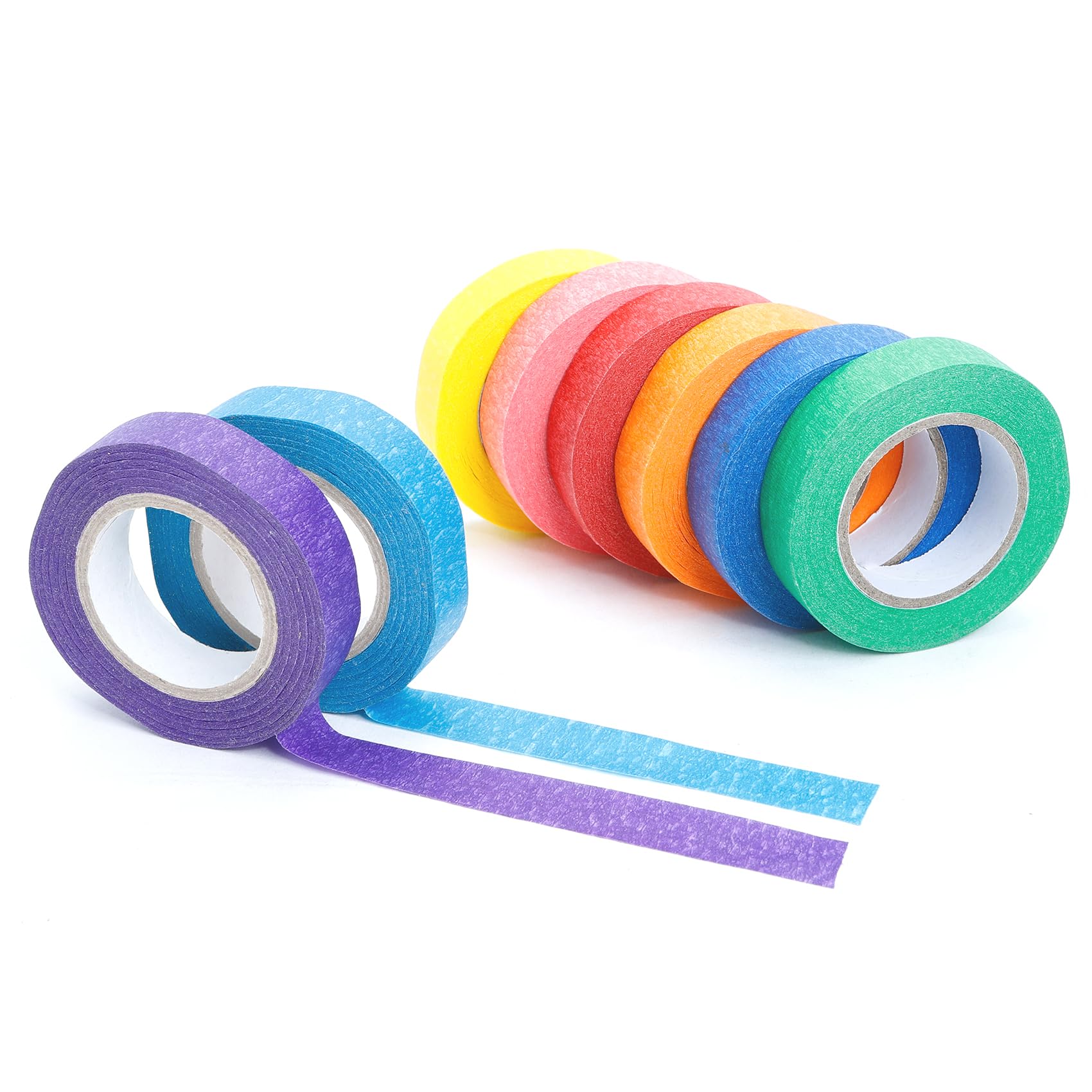 Masking Tape, Masking Tape 0.59 Inch 8 Rolls Color Masking Tape Rainbow ...