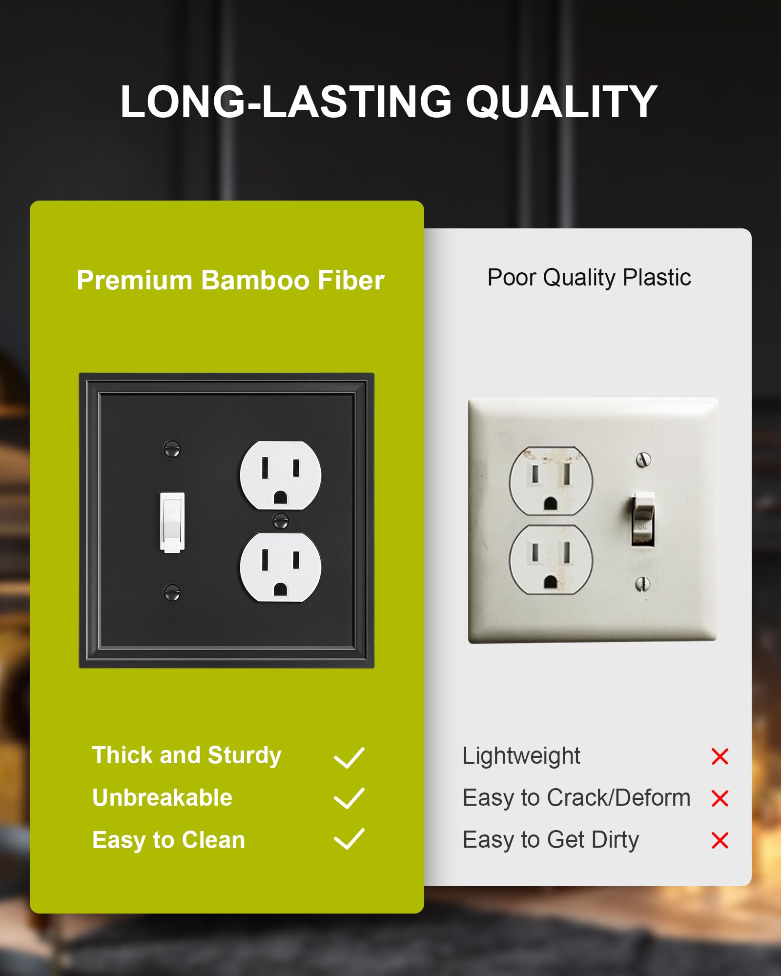 Snapklik.com : TREEWELL 2-Pack Combo Toggle/Duplex Light Switch Cover ...