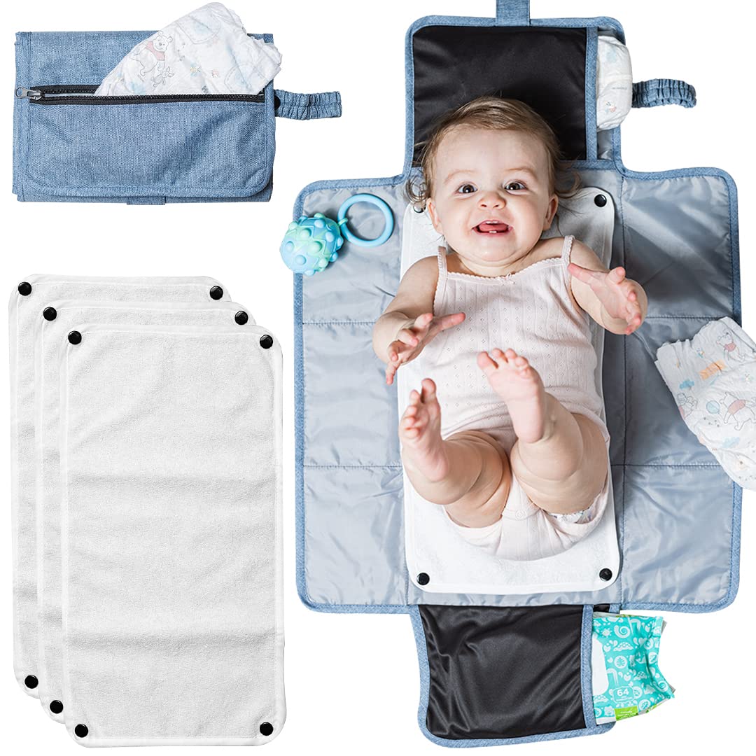 Amazon.com : Portable Diaper Changing Pad for Baby - Compact Baby ...
