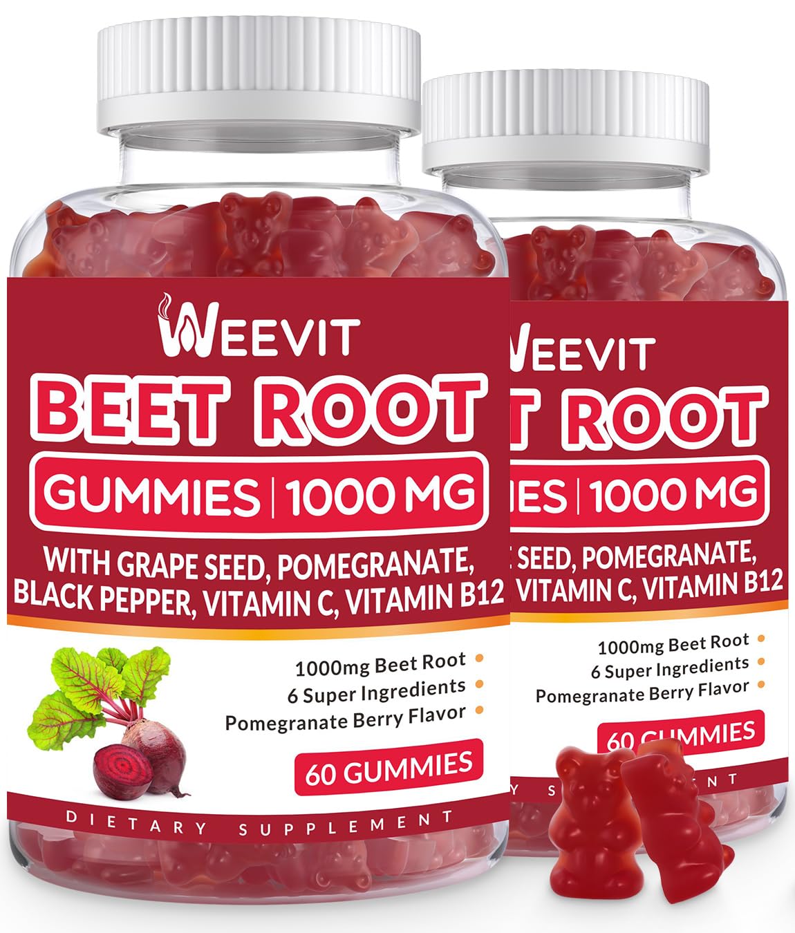 Amazon.com: Beet Root Gummies 1000mg, Nitric Oxide Supplement for Men ...