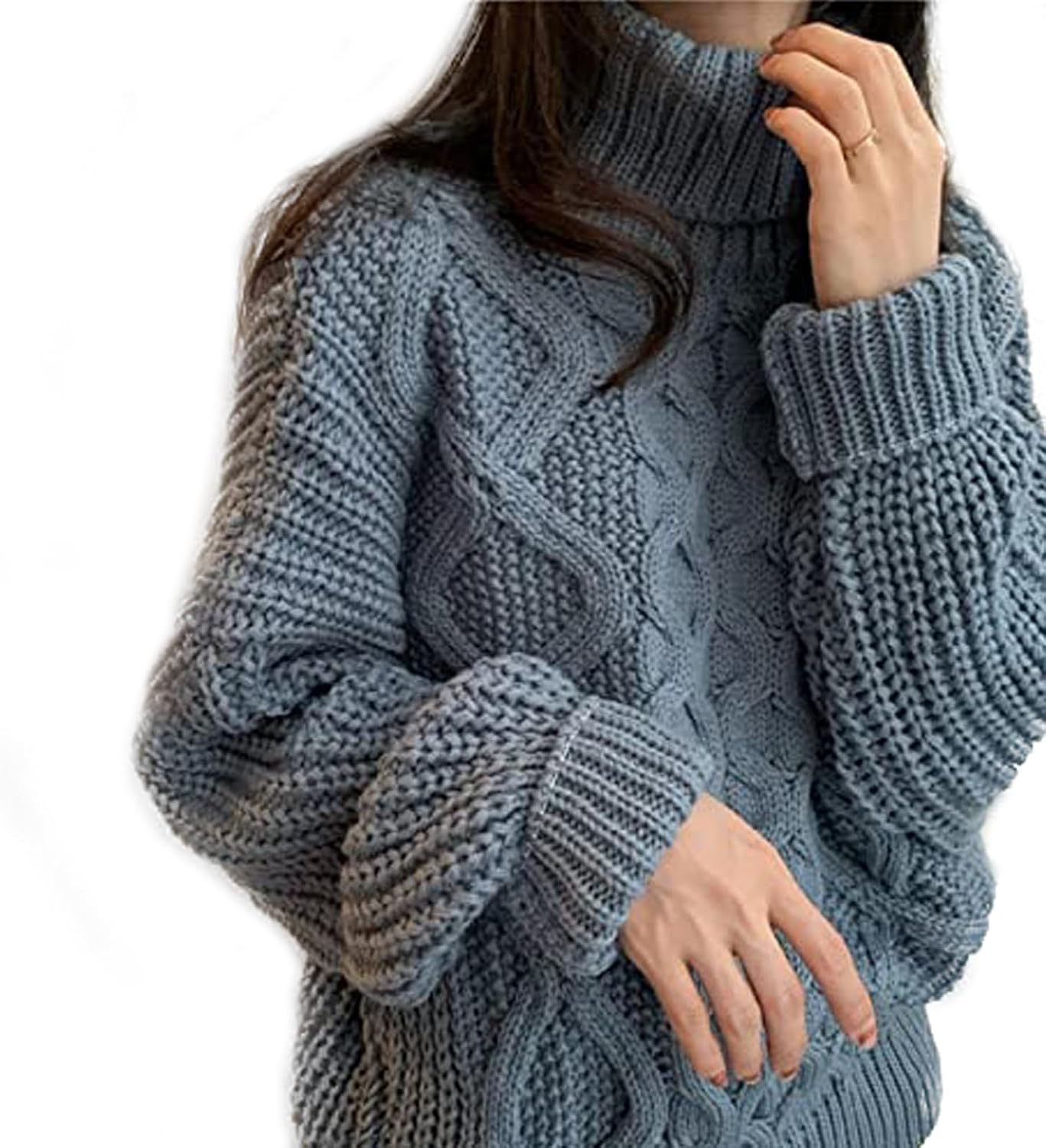 SHOUJIQQ Rollkragenpullover Pullover Für Damen - Winter Dicker Warmer ...