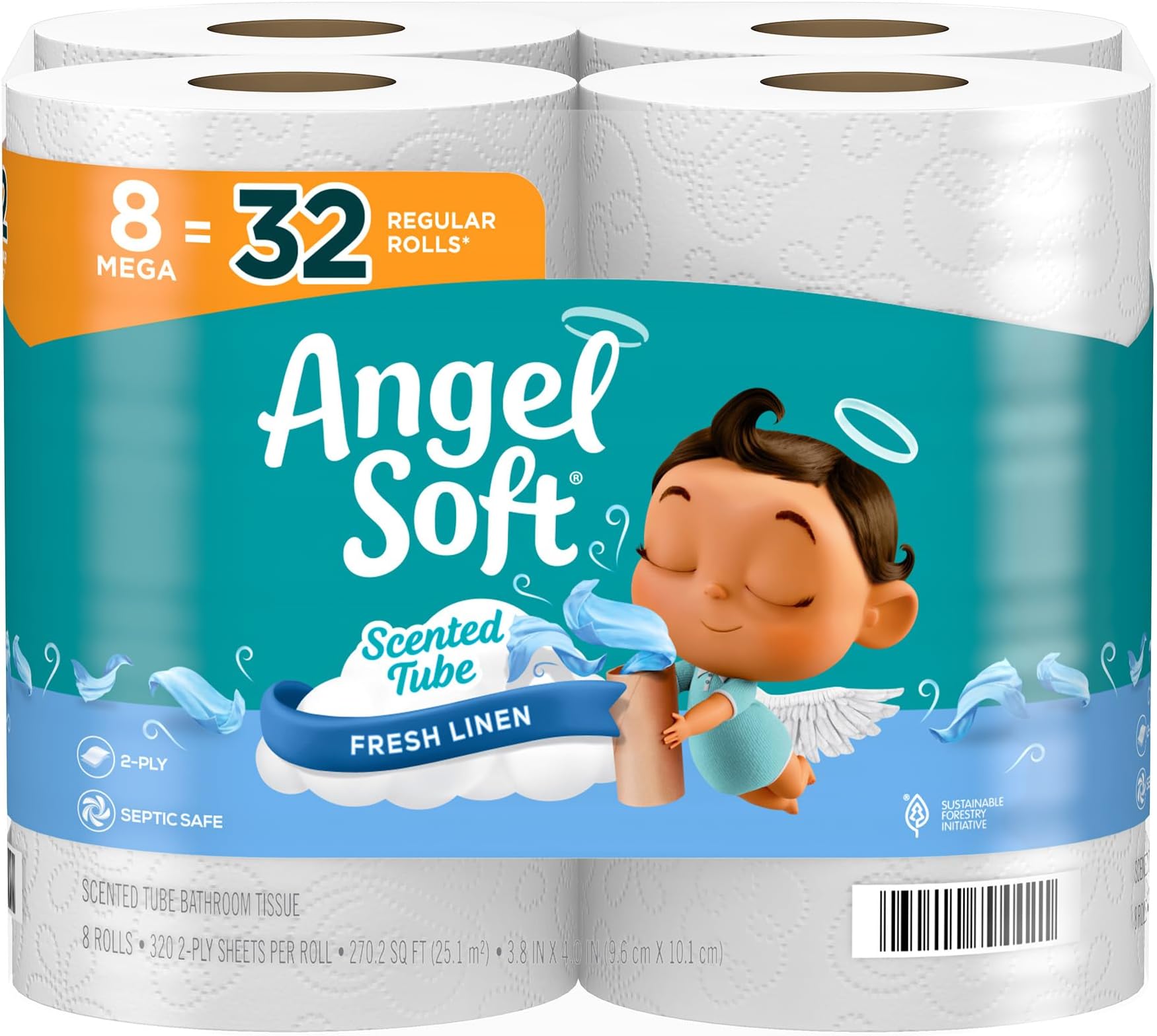 Amazon.com: Angel Soft Toilet Paper, 6 Super Mega Rolls = 36 Regular ...