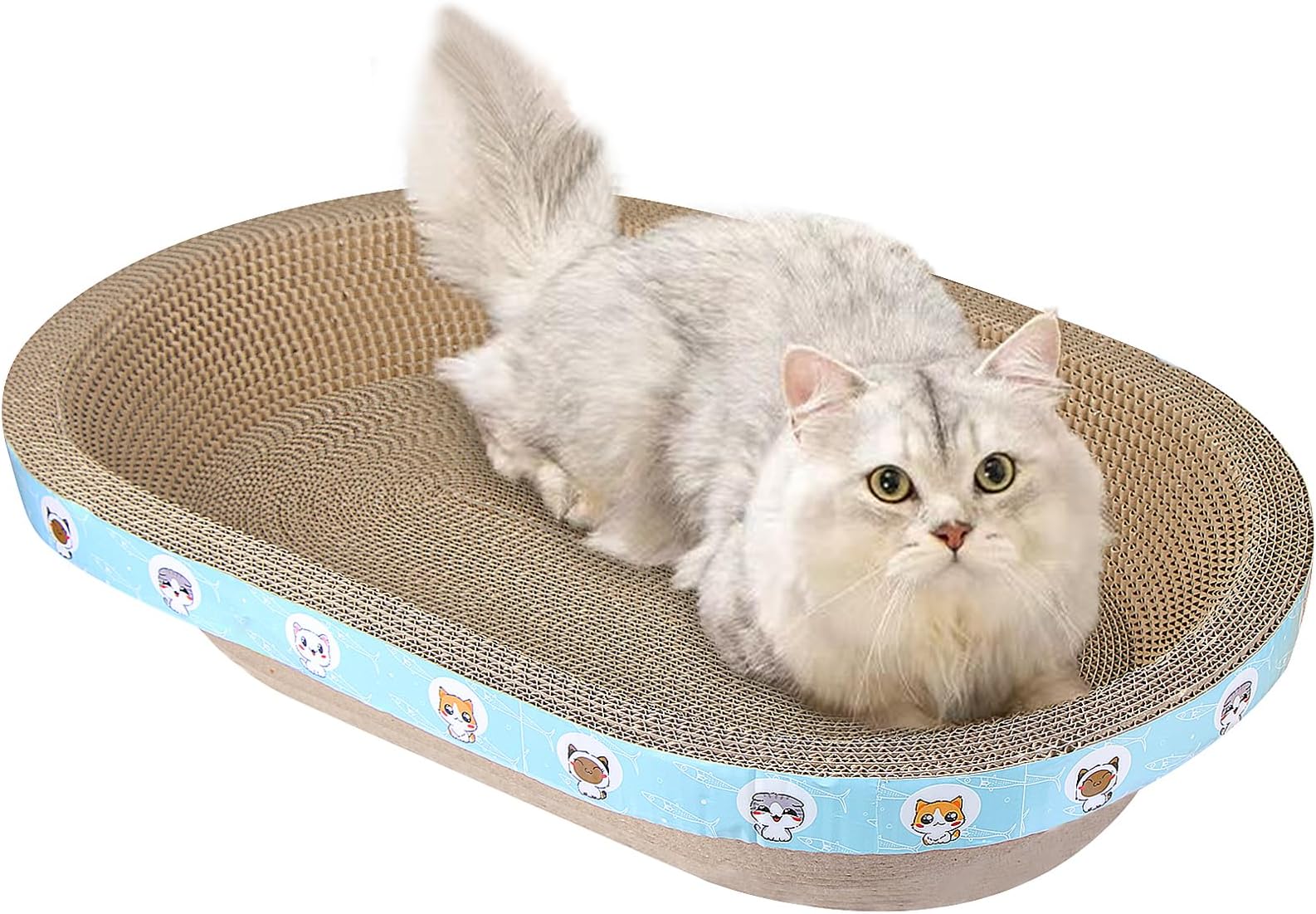 Amazon.com : Cat Scratching Pads, Oval Cat Scratchers for Indoor Cats ...