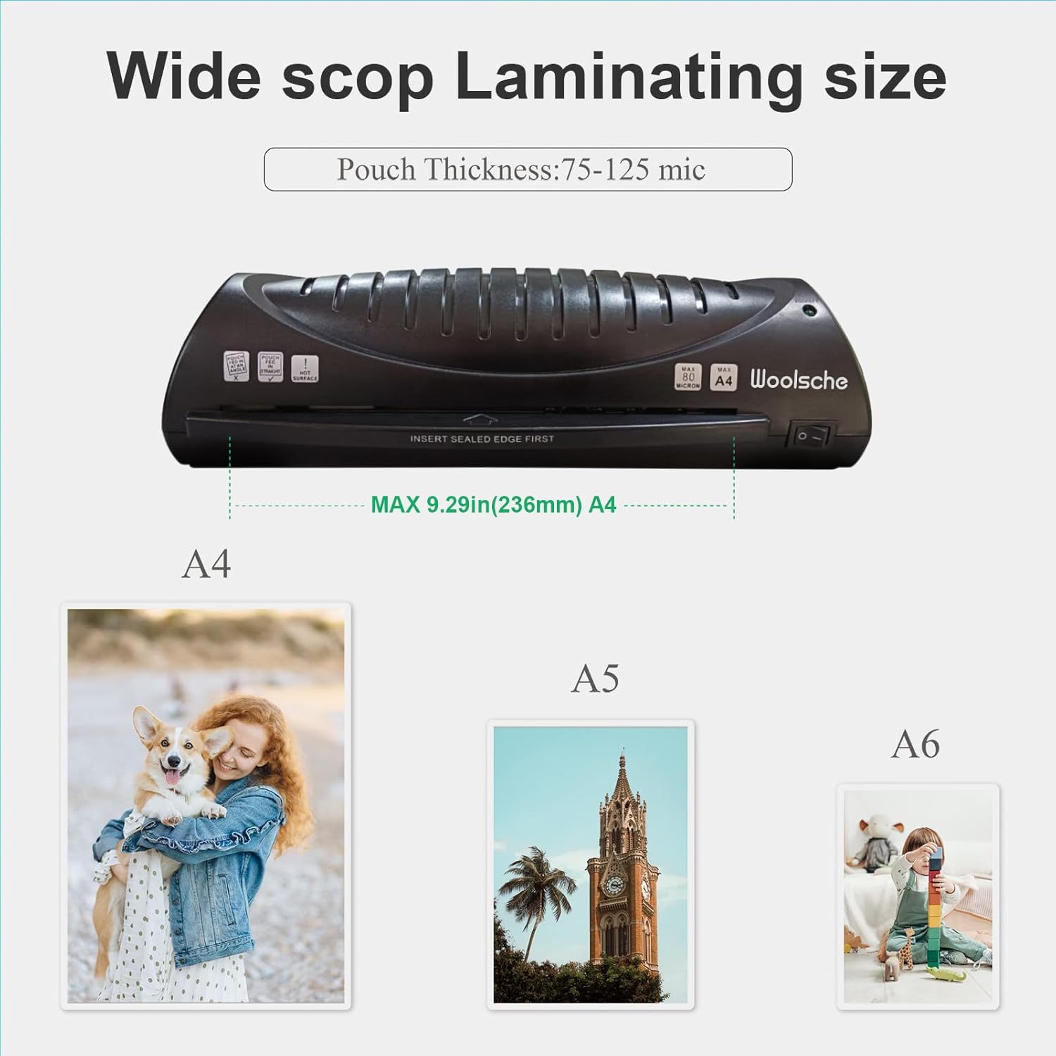 Woolsche Laminadora, calentamiento rápido, laminado rápido, máquina laminadora 4 en 1 ...